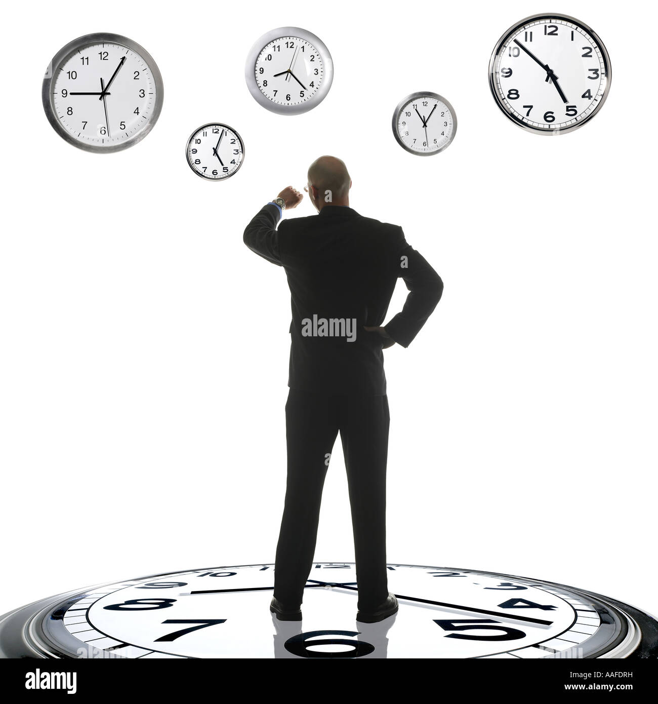 Businessman with time zones hi-res stock photography and images - Alamy