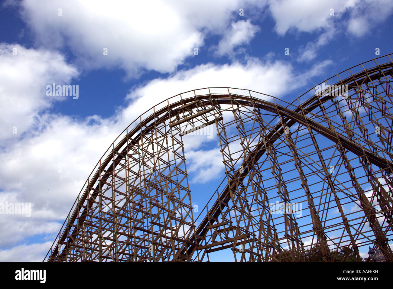 Roller Coaster Amusement Ride Stock Photo - Alamy