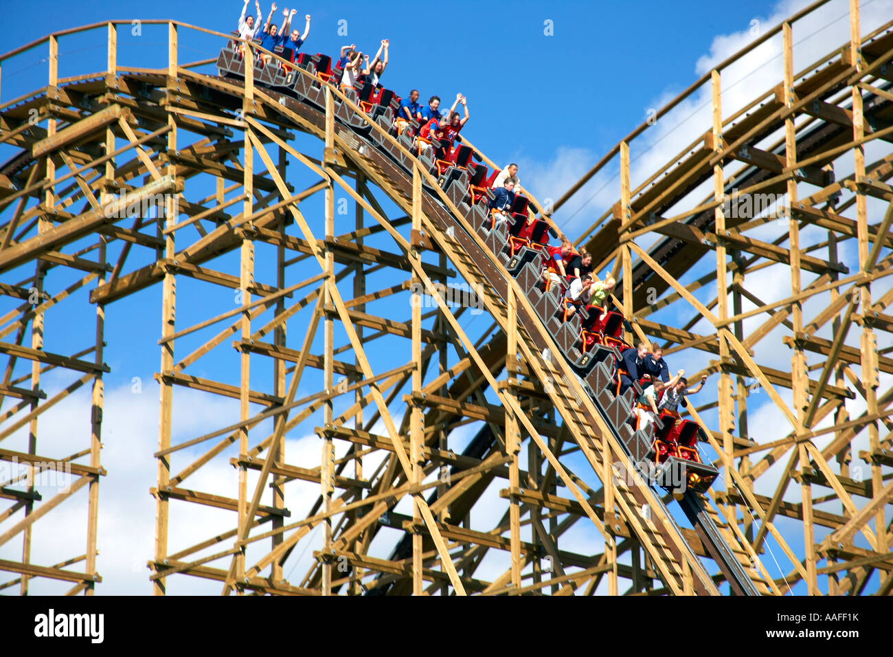 Roller Coaster Amusement Ride Stock Photo - Alamy