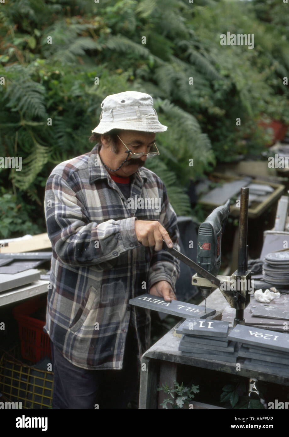 senior crafts man at work Stock Photo - Alamy