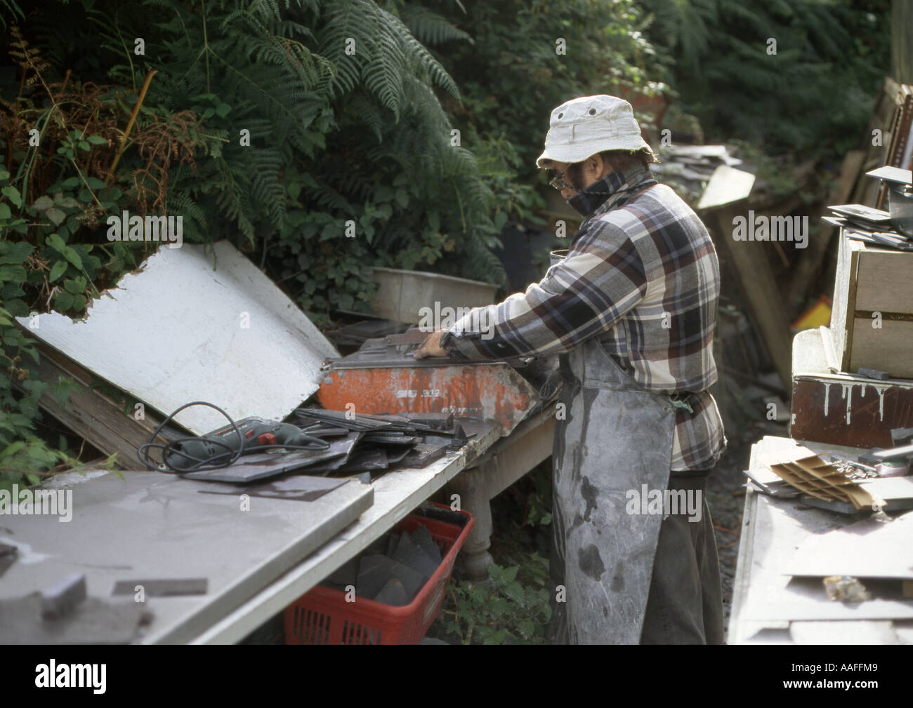 senior crafts man at work Stock Photo - Alamy