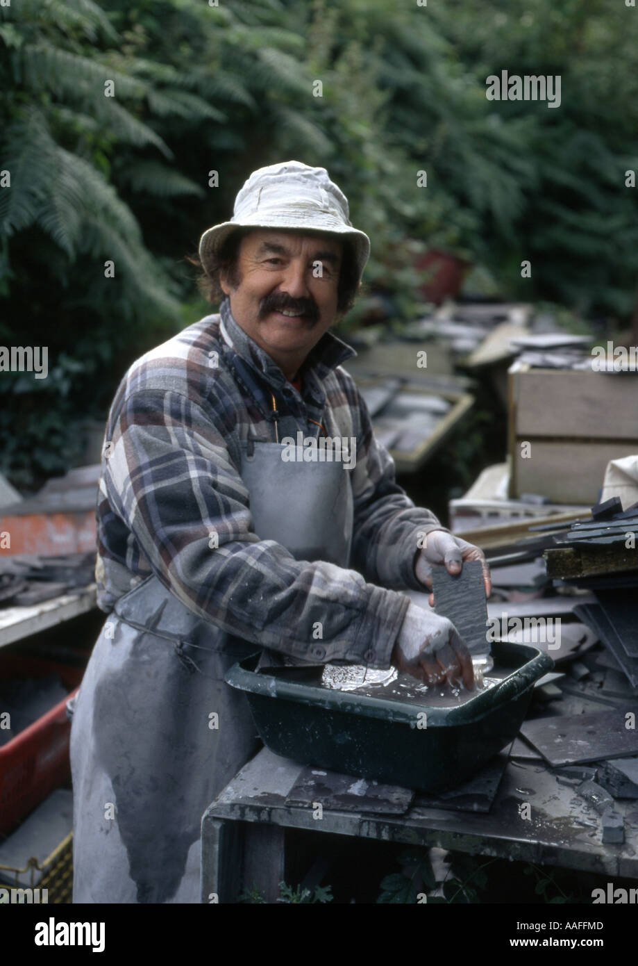 senior crafts man at work Stock Photo - Alamy