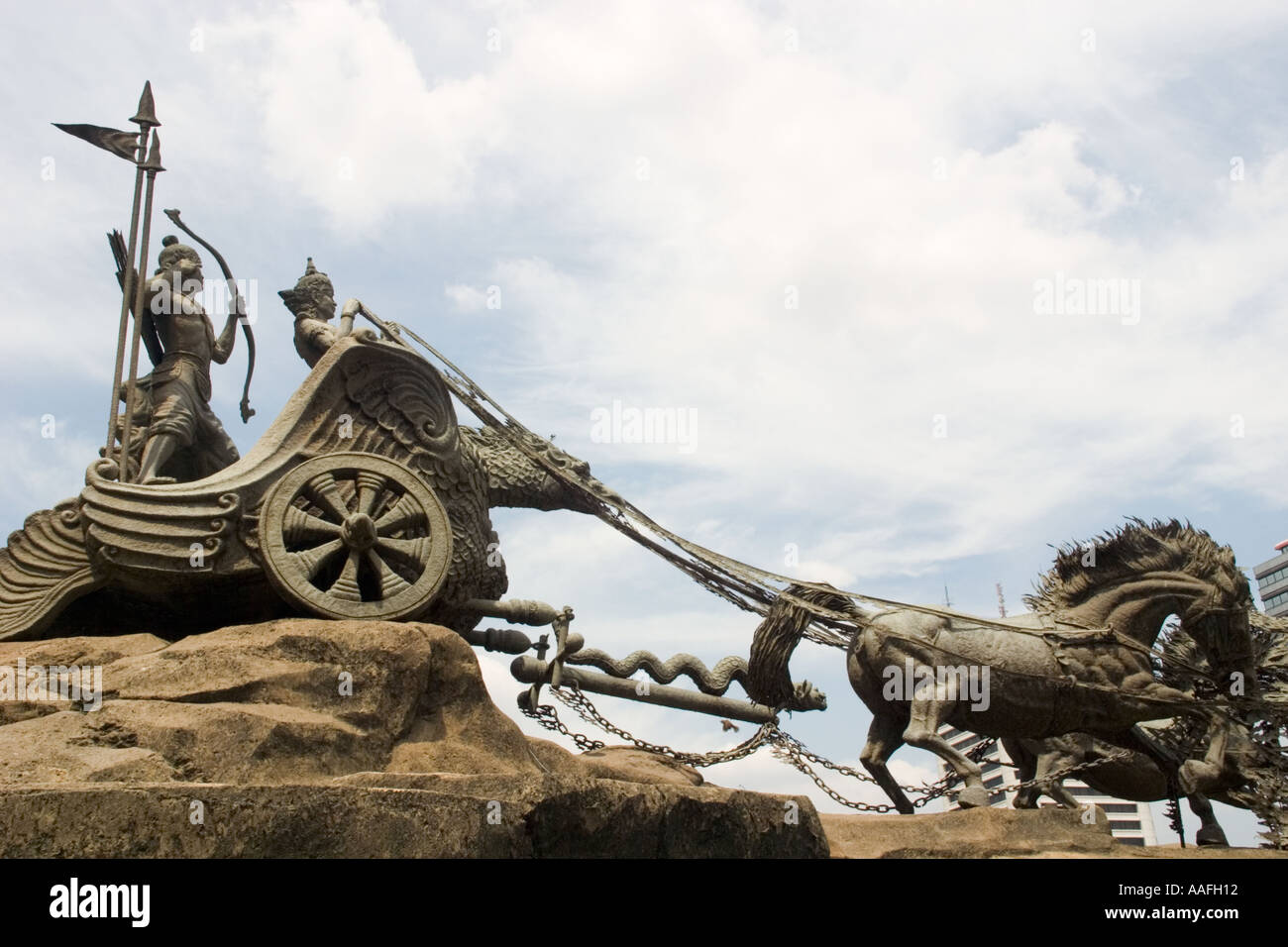 Arjuna and Krishna statue Jakarta Stock Photo - Alamy