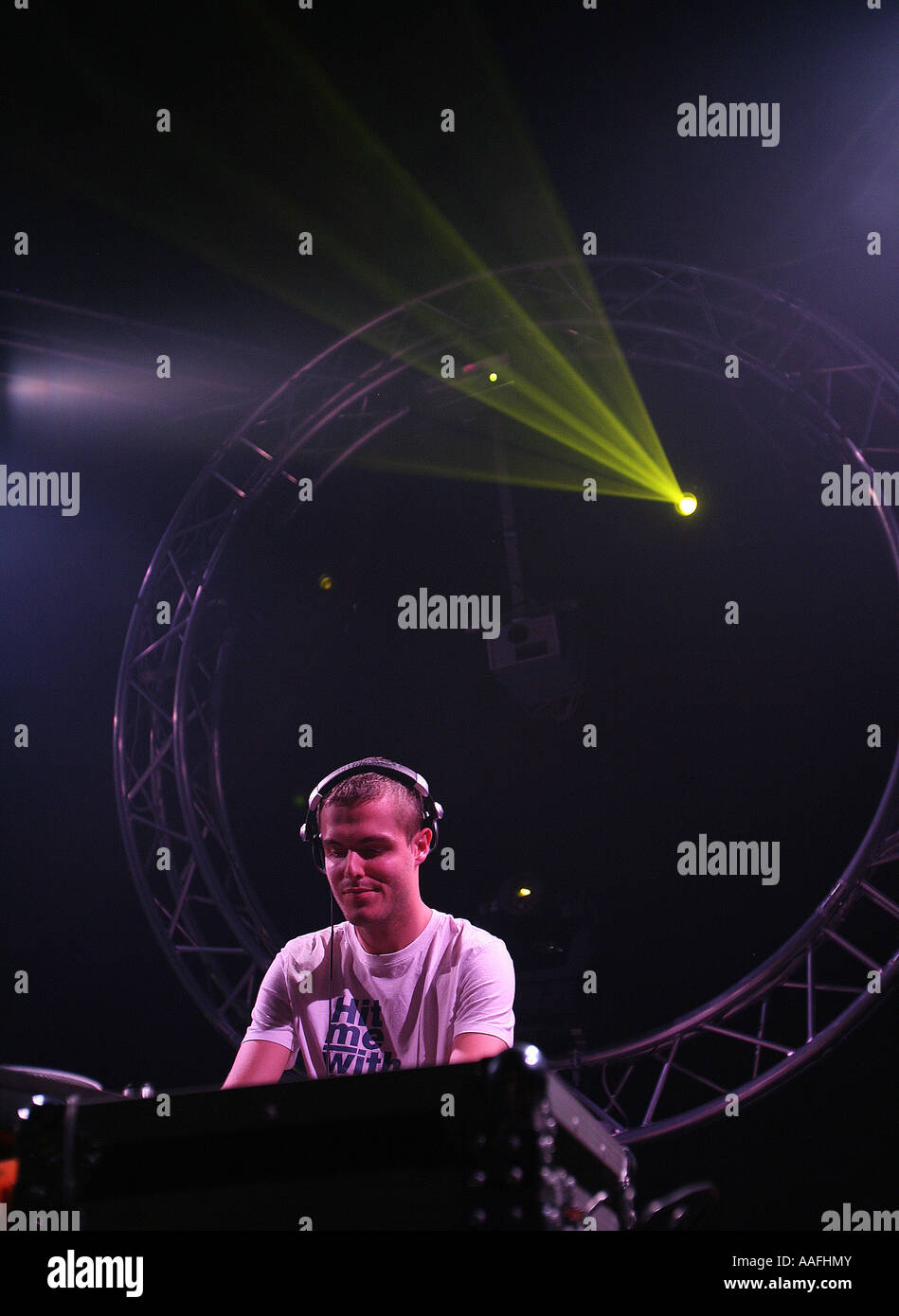 DJ performance at dance party editorial use only no negative publicity ...