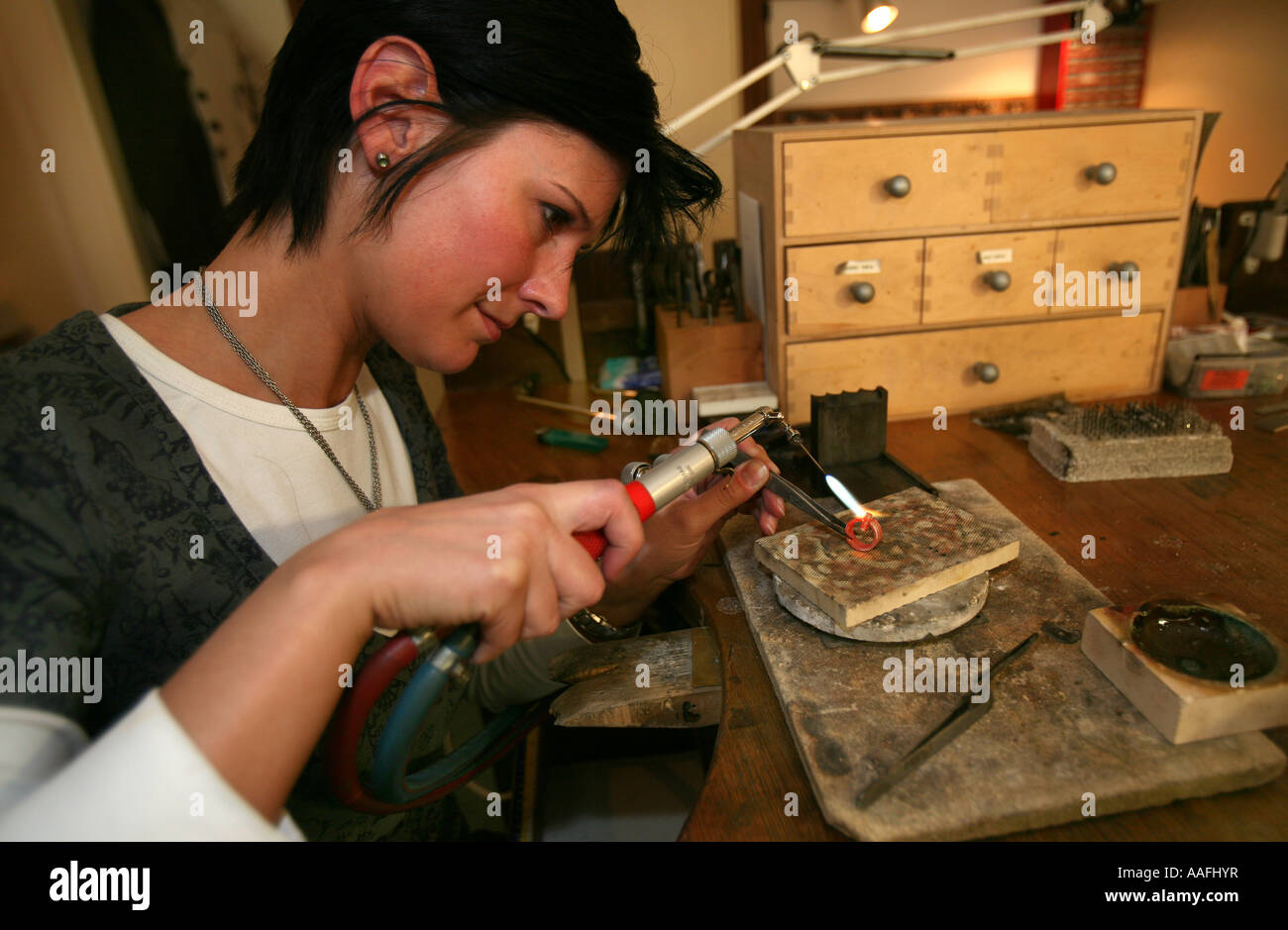 goldsmith at work Stock Photo - Alamy