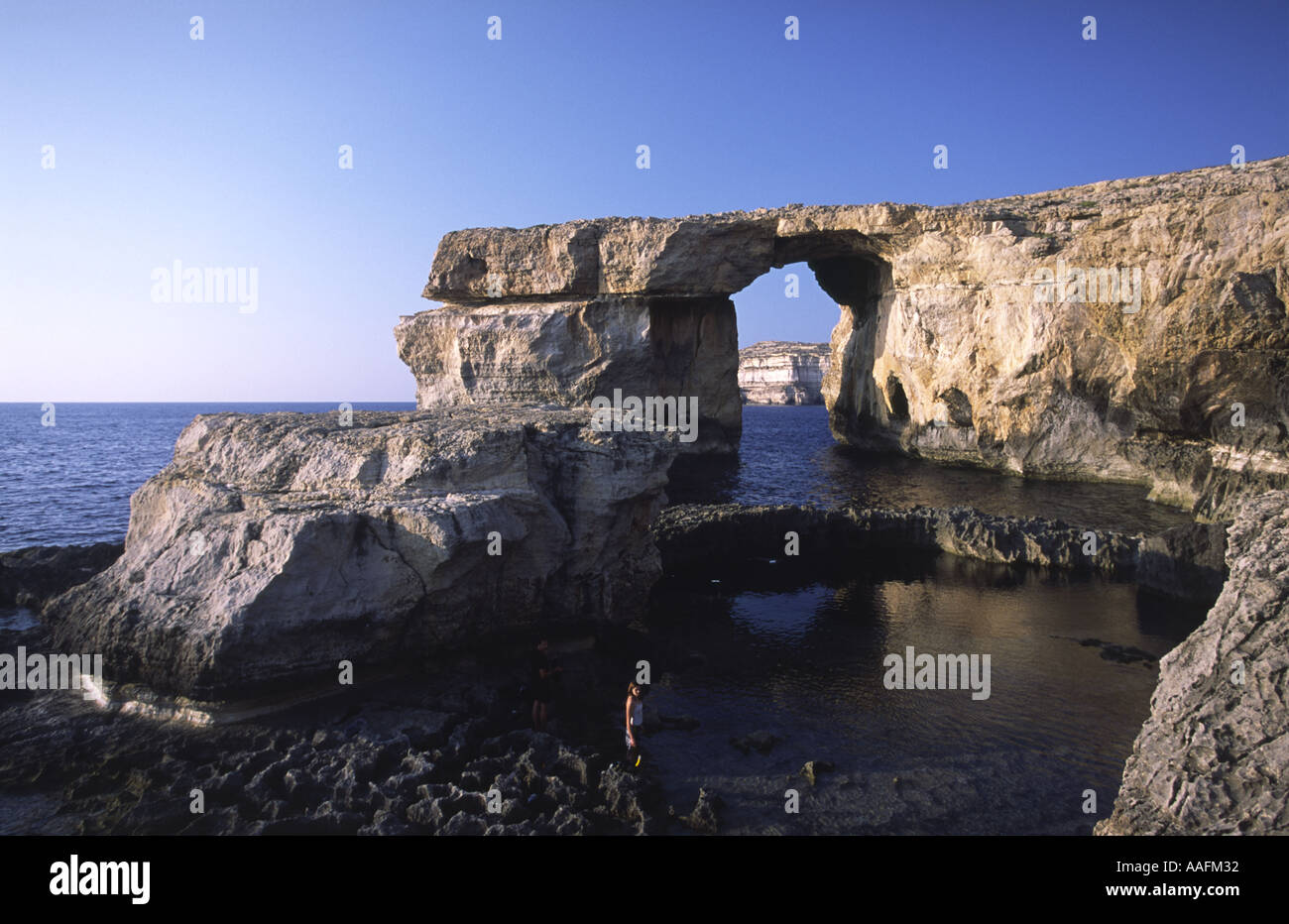 Azure window Dwejra Bay Malta Stock Photo - Alamy