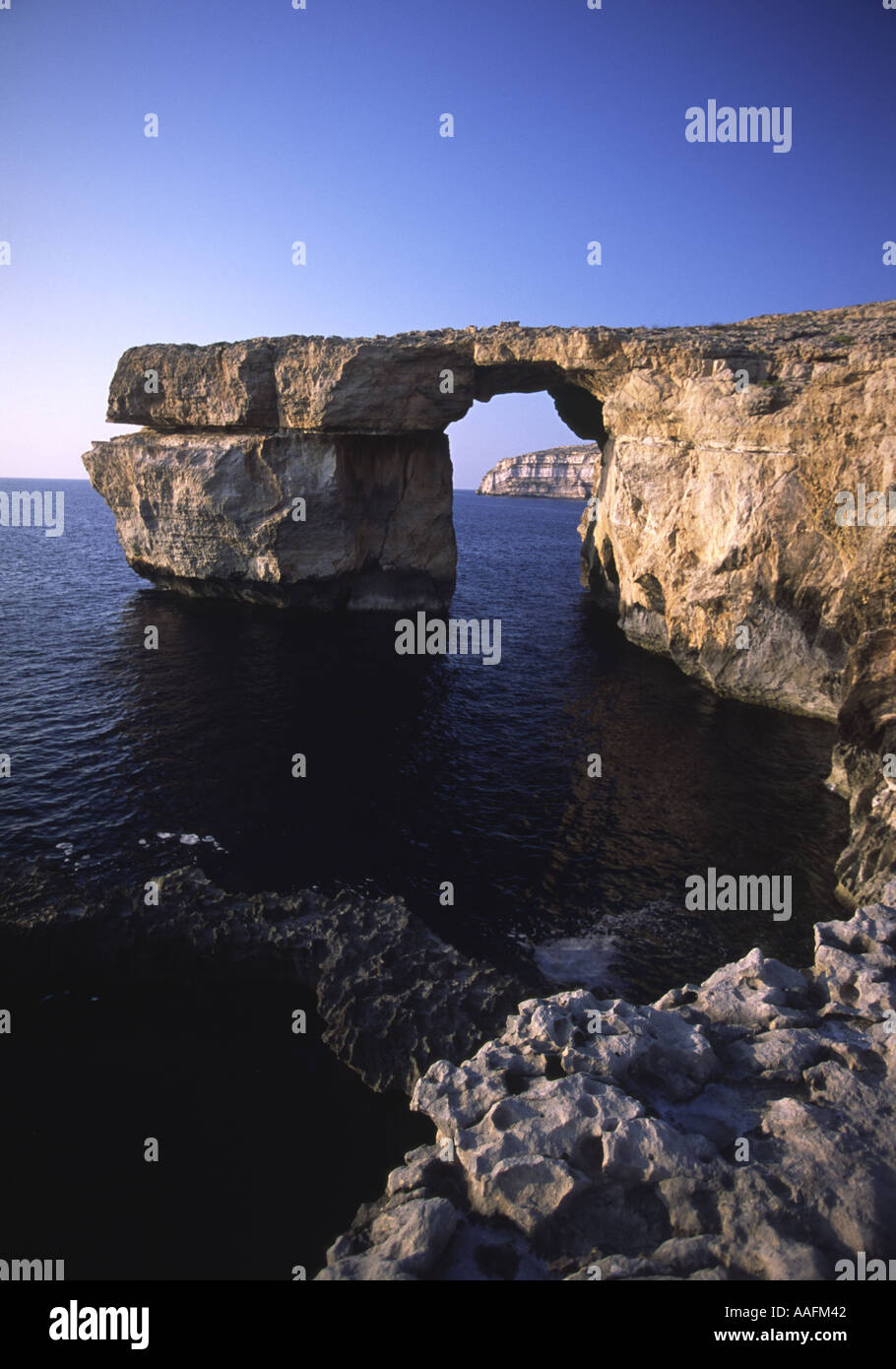 Azure window Dwejra Bay Malta Stock Photo - Alamy