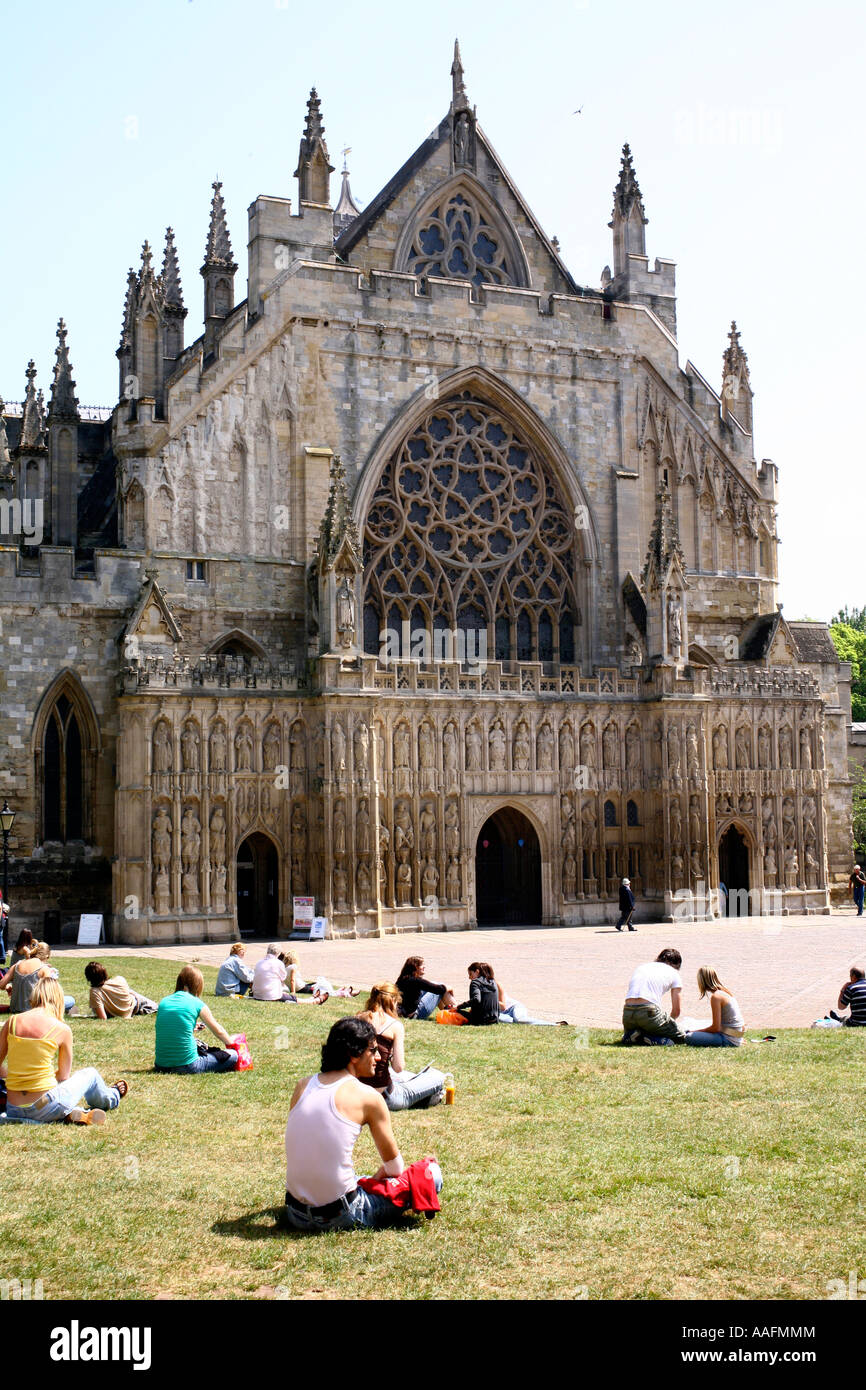 Exeter Cathedral, Devon, England Stock Photo - Alamy