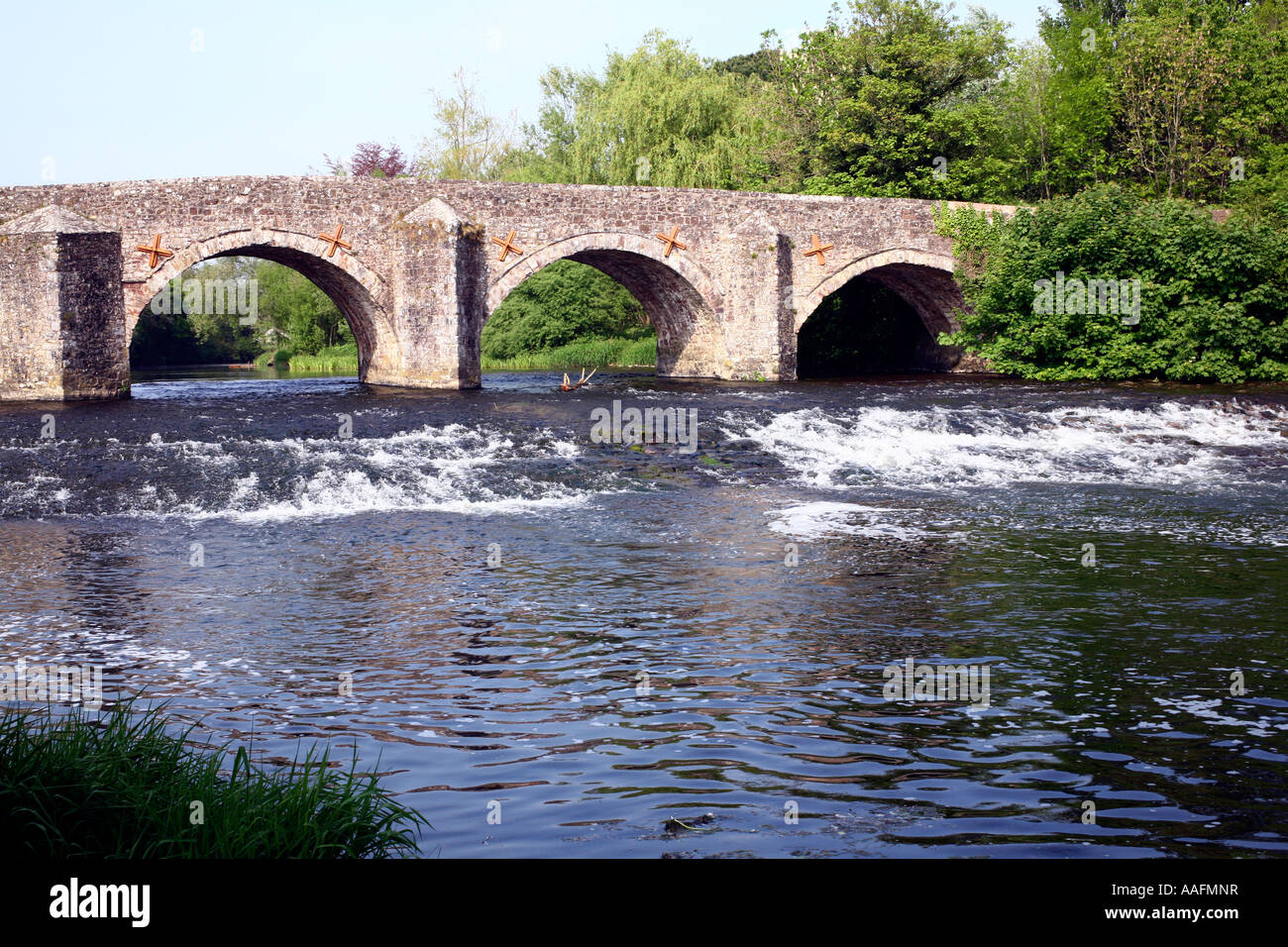 Bridge over River Exe at Bickleigh, Devon, England Stock Photo - Alamy
