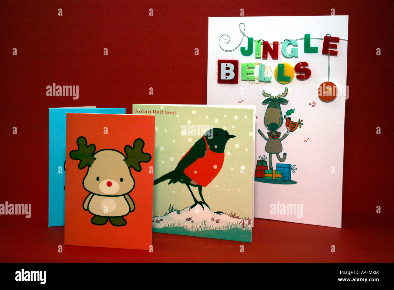 Selection of Christmas cards Stock Photo - Alamy