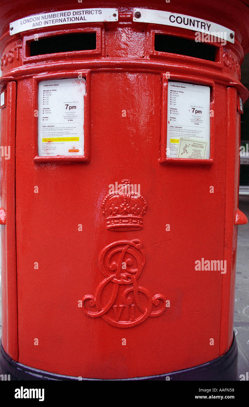A large red post box in London in the uk Stock Photo - Alamy