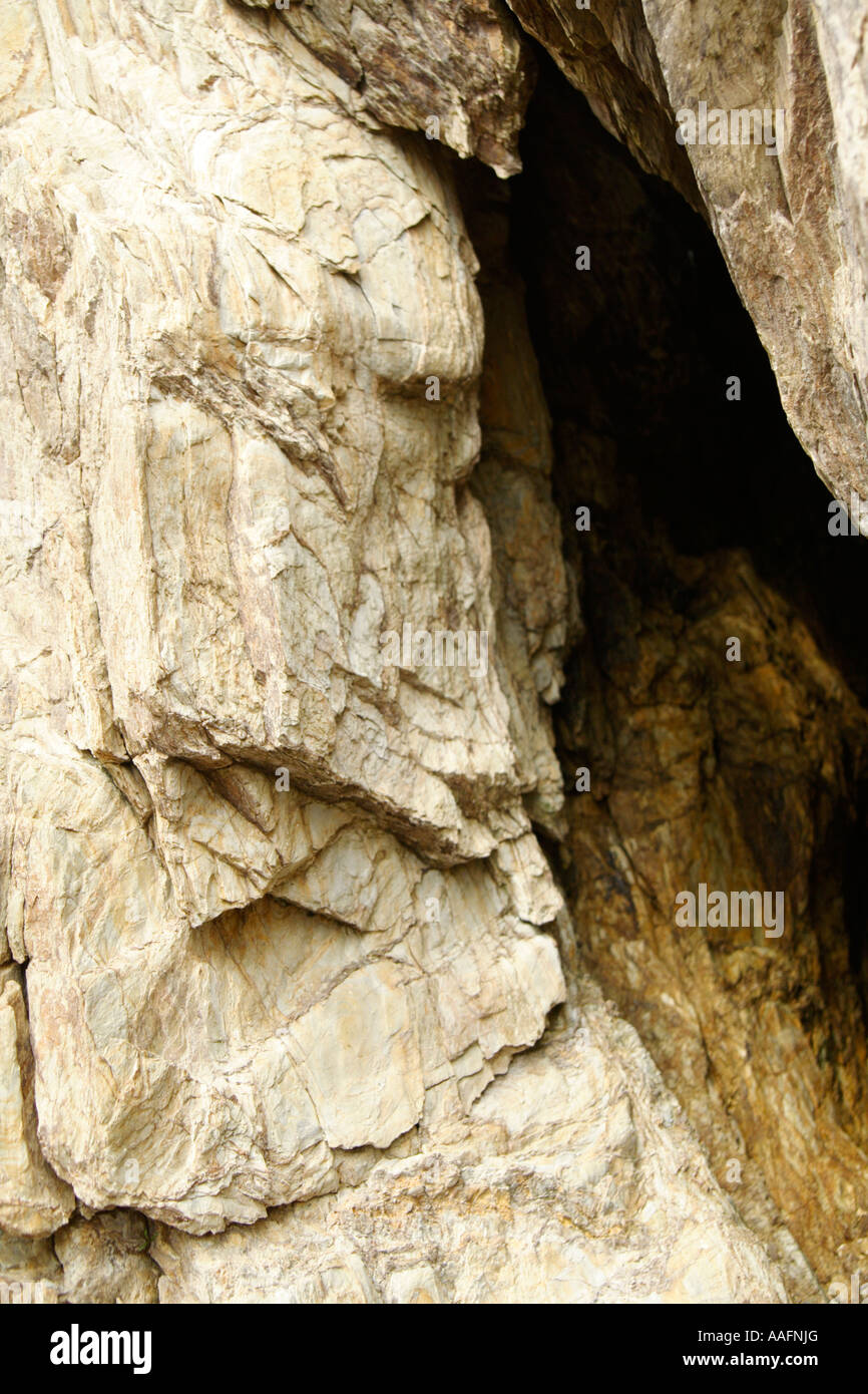 Crevice in the rocks, Cornwall, UK Stock Photo - Alamy