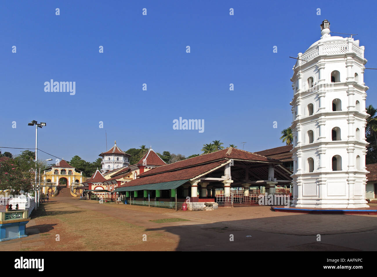 HPA78577 Mangeshi Hindu Temple Goa India Stock Photo - Alamy