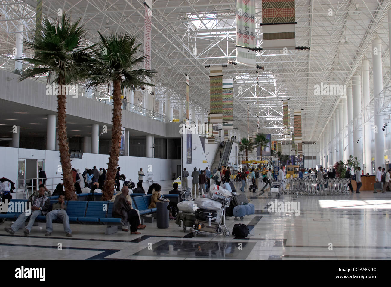 Bole International airport main entrance foyer interior Addis Ababa Ethiopia Africa Stock Photo ...