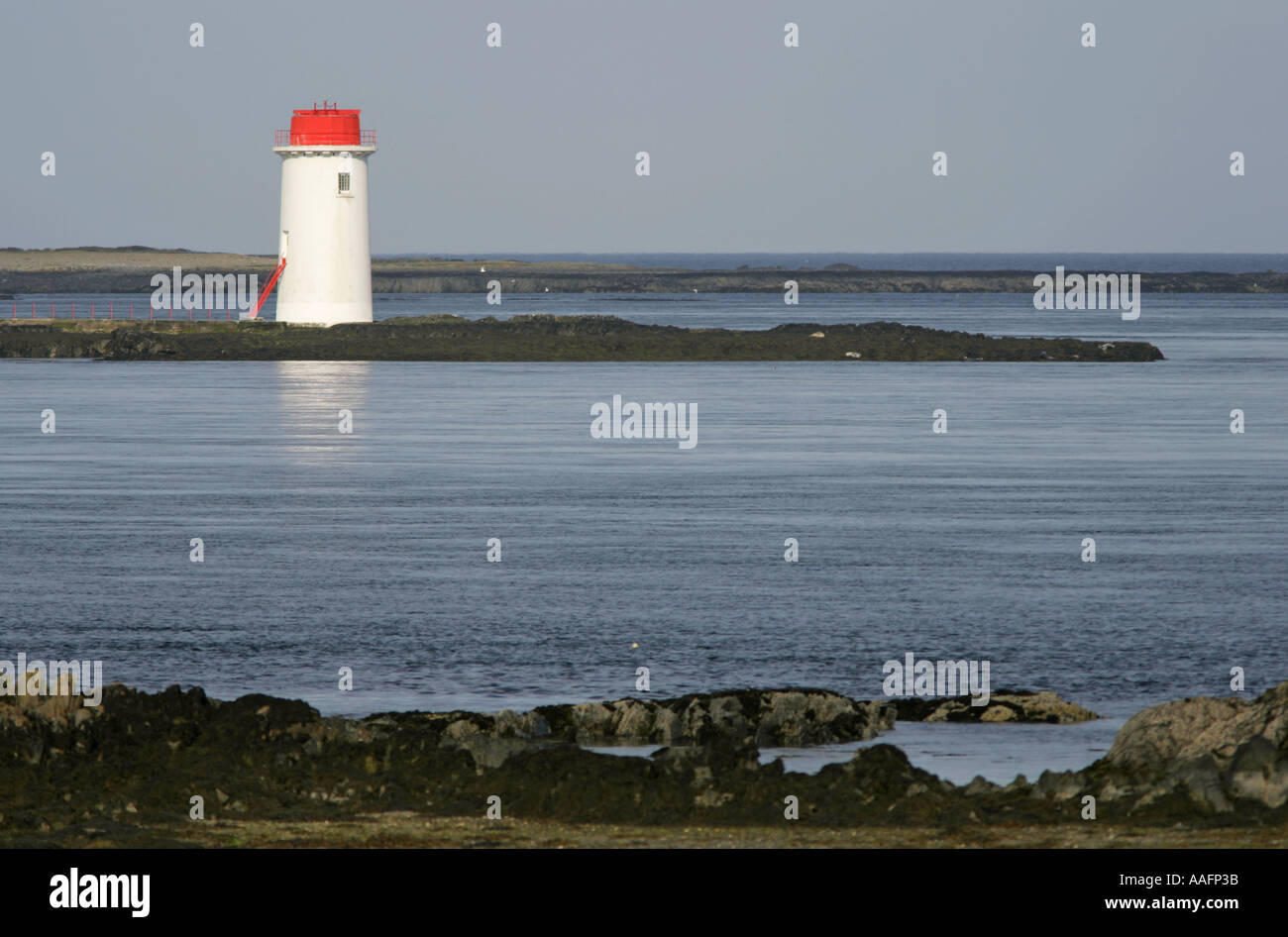 solar powered lighthouse at Angus Rock Strangford Lough County Down ...