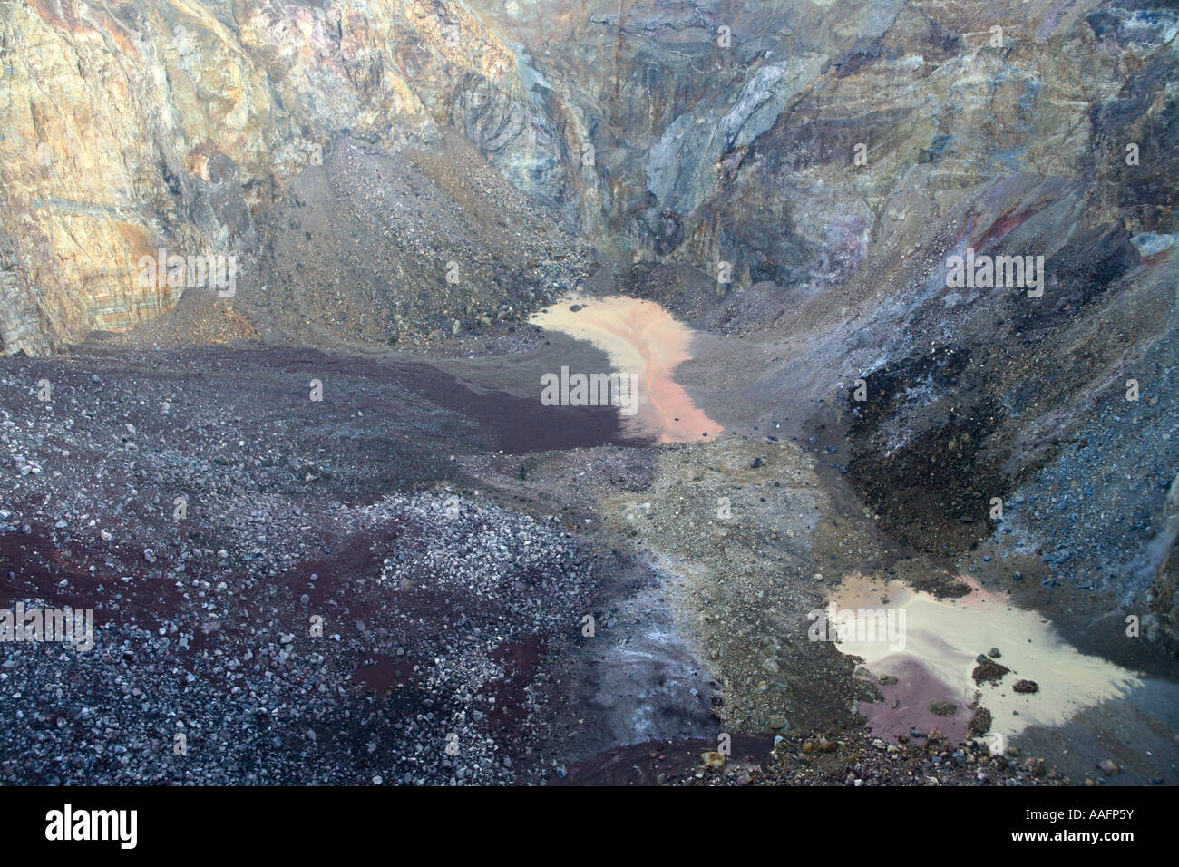 View of crater from summit of Gunung Agung, Bali, Indonesia Stock Photo ...