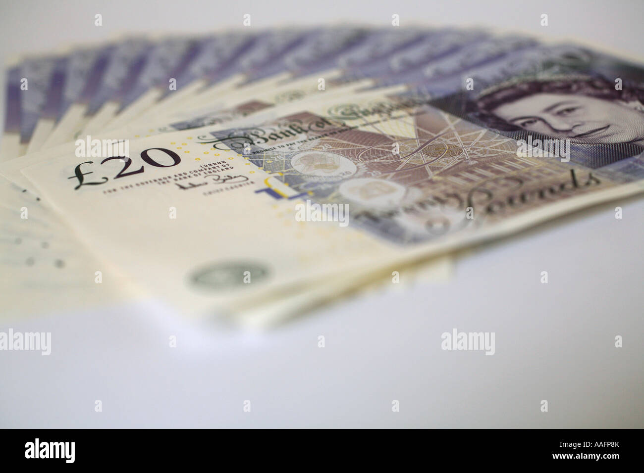 Twenty Pound Notes And Bundle Stock Photos & Twenty Pound Notes And ...