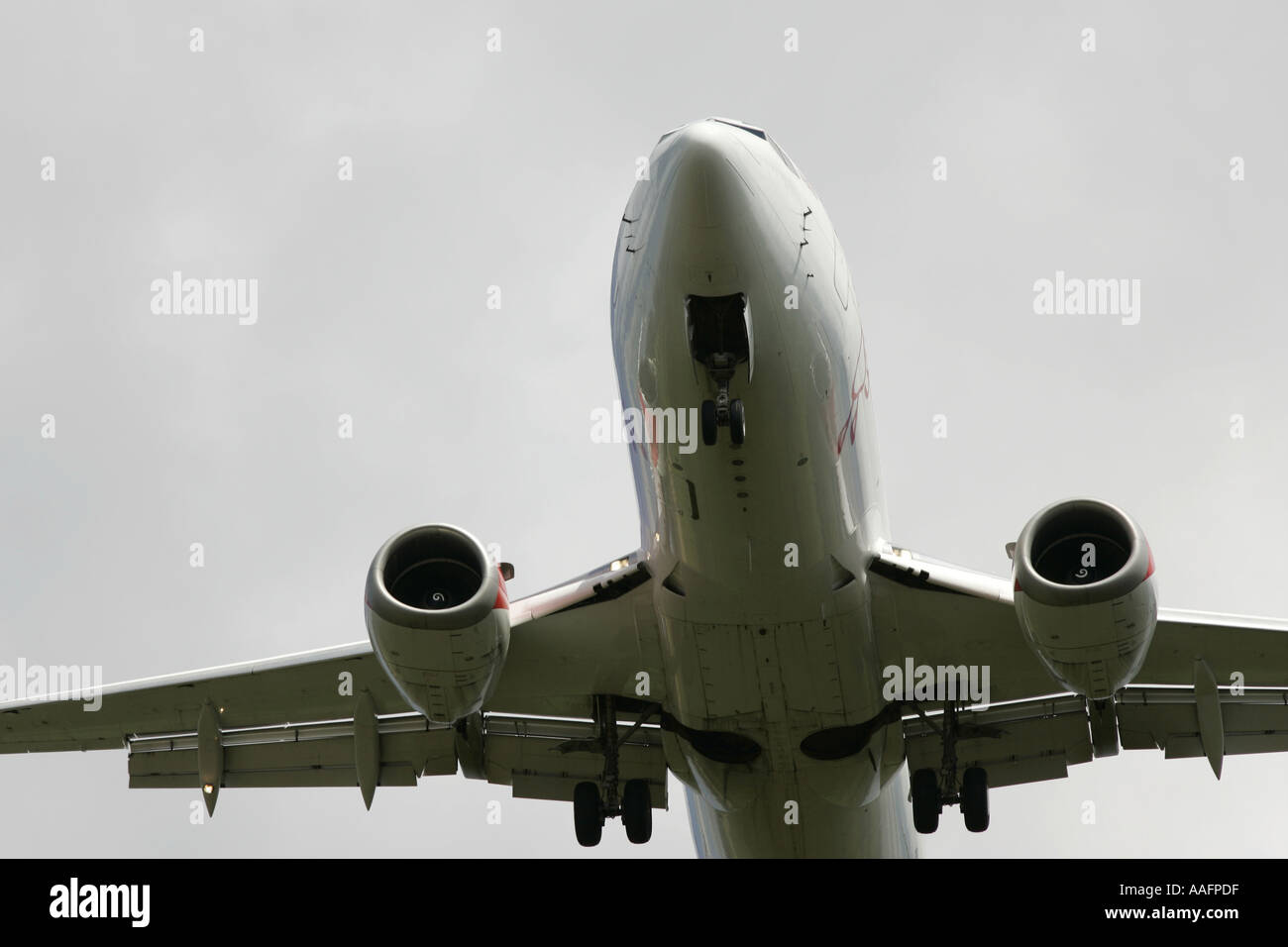 BMI Baby Boeing 737 aircraft on approach belfast international airport ...