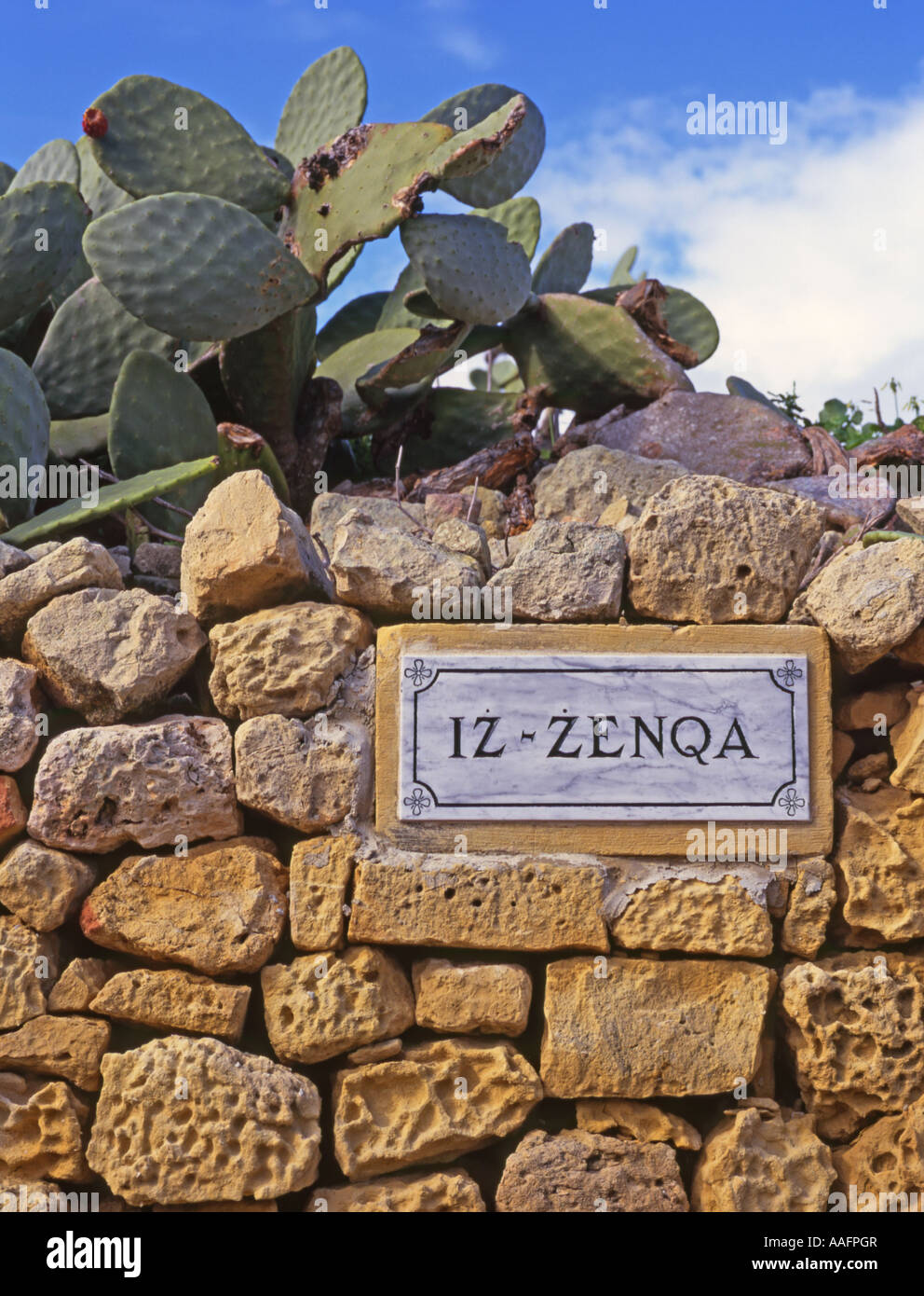 Victoria (Rabat), Gozo, Malta. Citadel Ramparts. Wall detail. Street ...