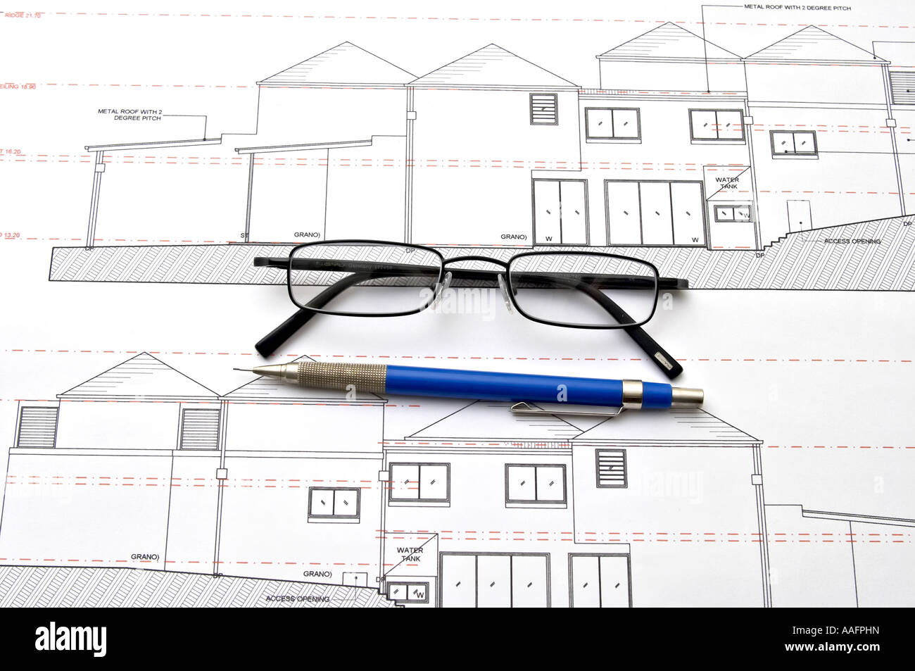 Architectural Drawing Elevations Stock Photo - Alamy