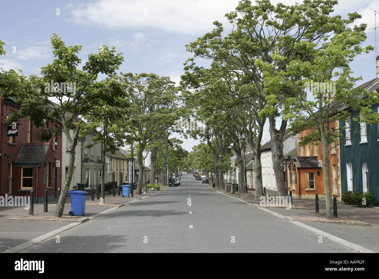 Main Street Killough lined with sycamore trees County Down northern ...