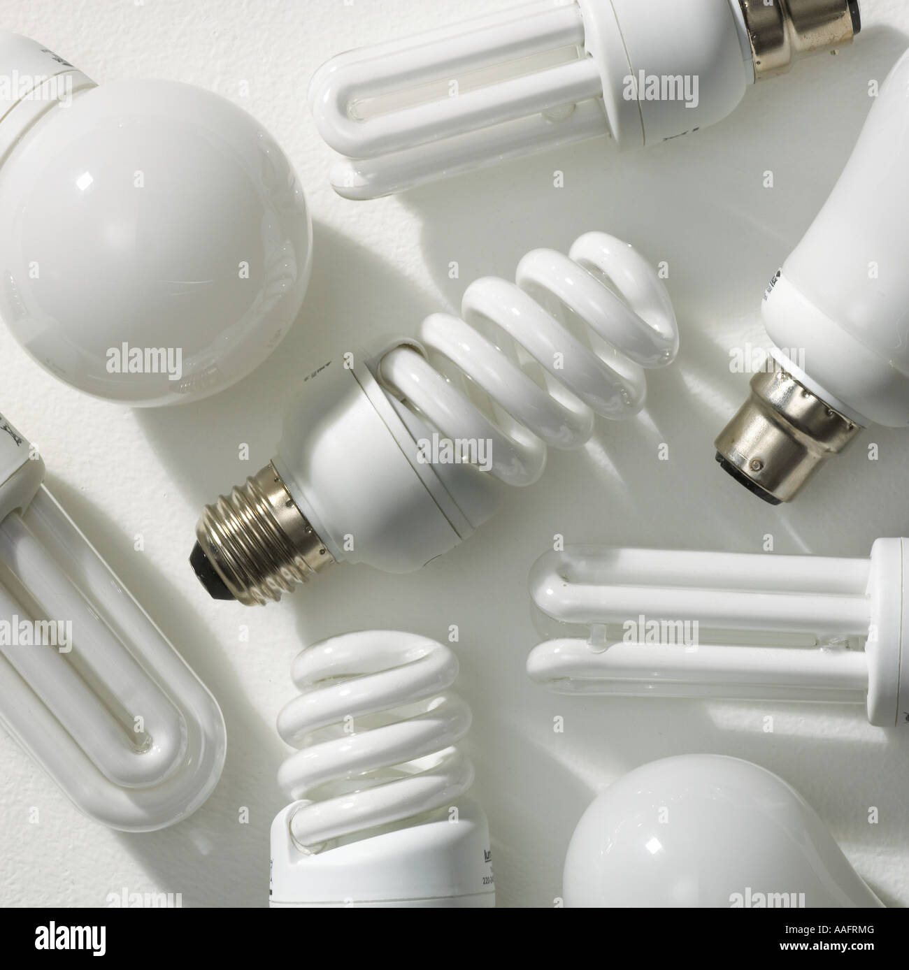 SELECTION OF ENERGY SAVING LIGHT BULBS Stock Photo - Alamy