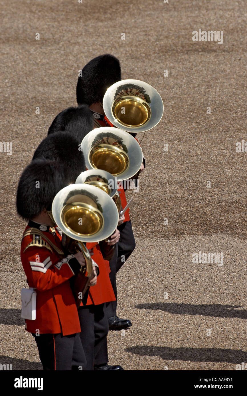 Brass instruments of Band of the Scots Guards at Her Majesty The Queen ...