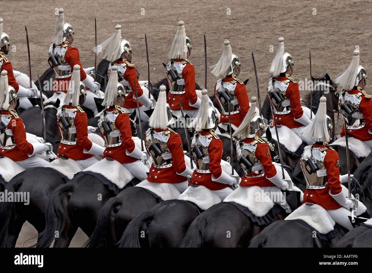 fe Guards of Household Cavalry Mounted Regiment riding on horseback at ...