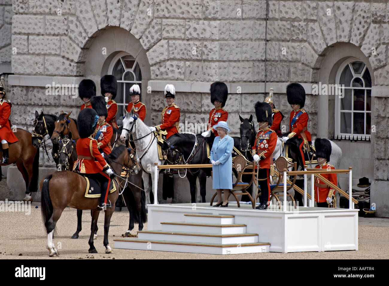The Queen taking the salute at Her Majesty The Queen s Birthday Parade ...