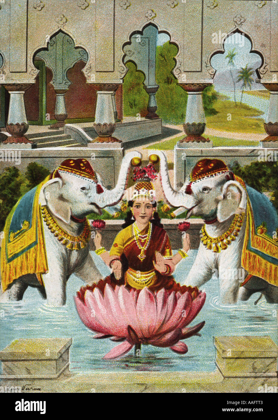 Lakshmi lotus hi-res stock photography and images - Alamy