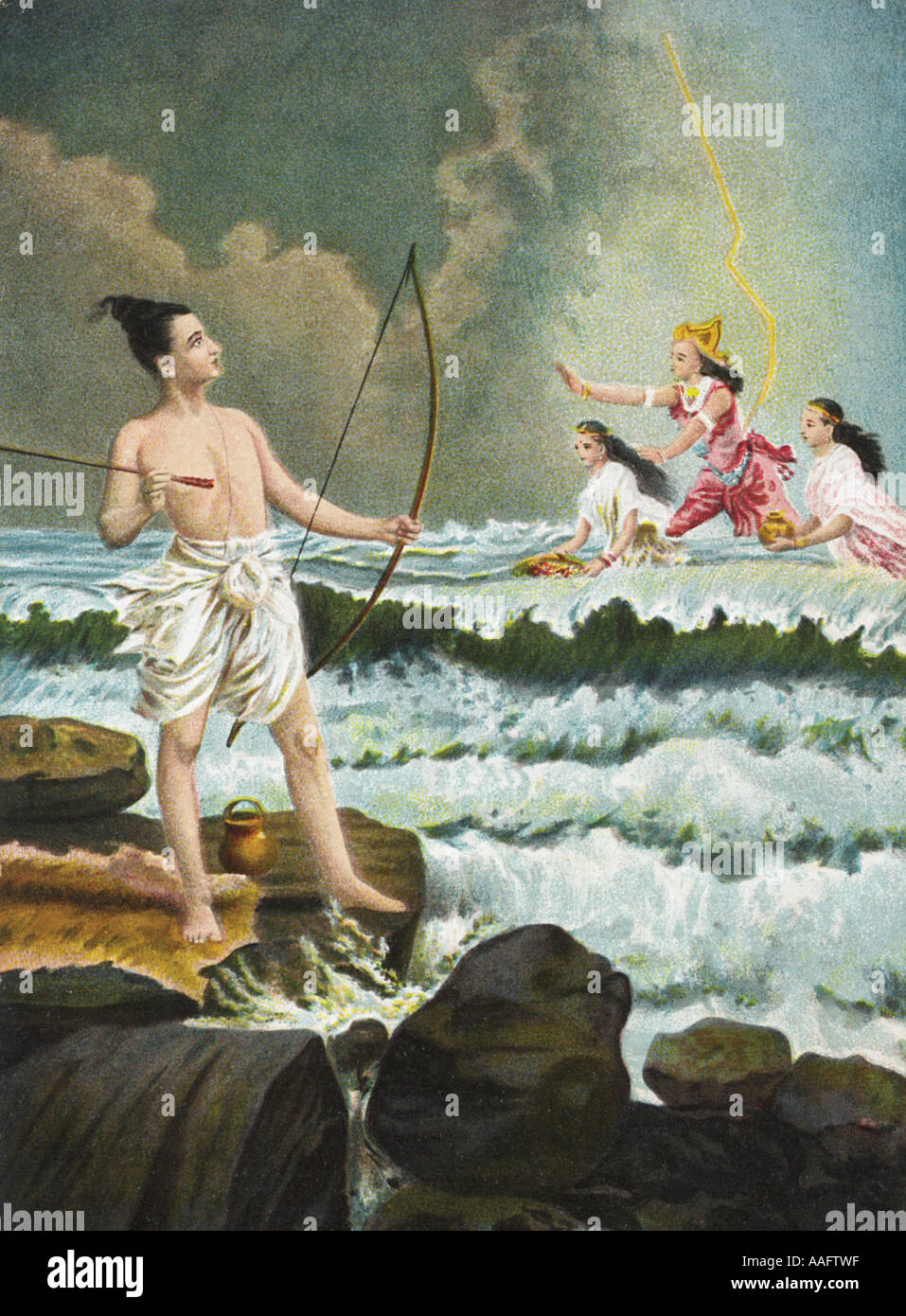 Rama while crossing the ocean on his way to Lanka brings down the pride ...