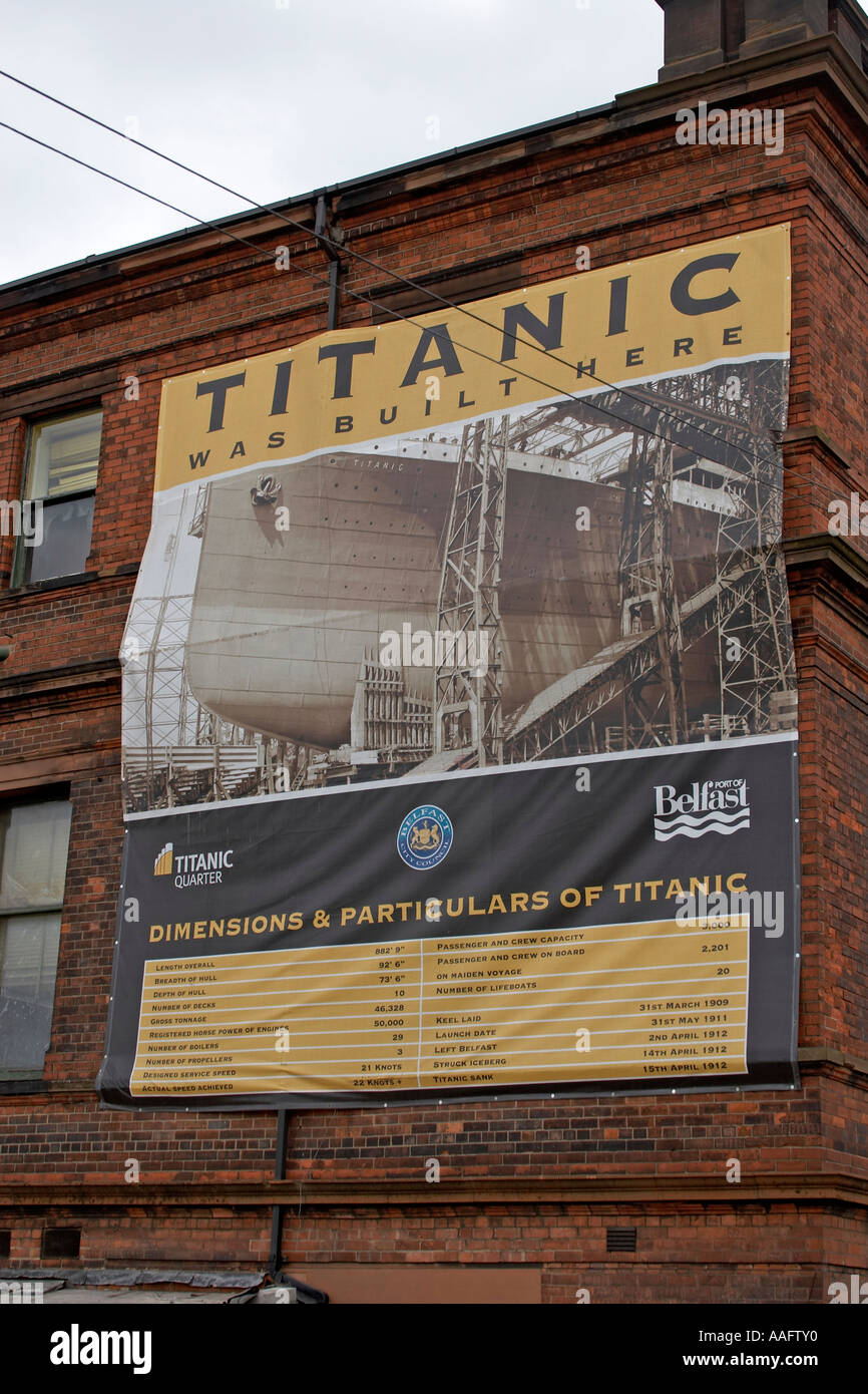 Titanic Shipyard sign Port of Belfast Northern Ireland UK Stock Photo ...