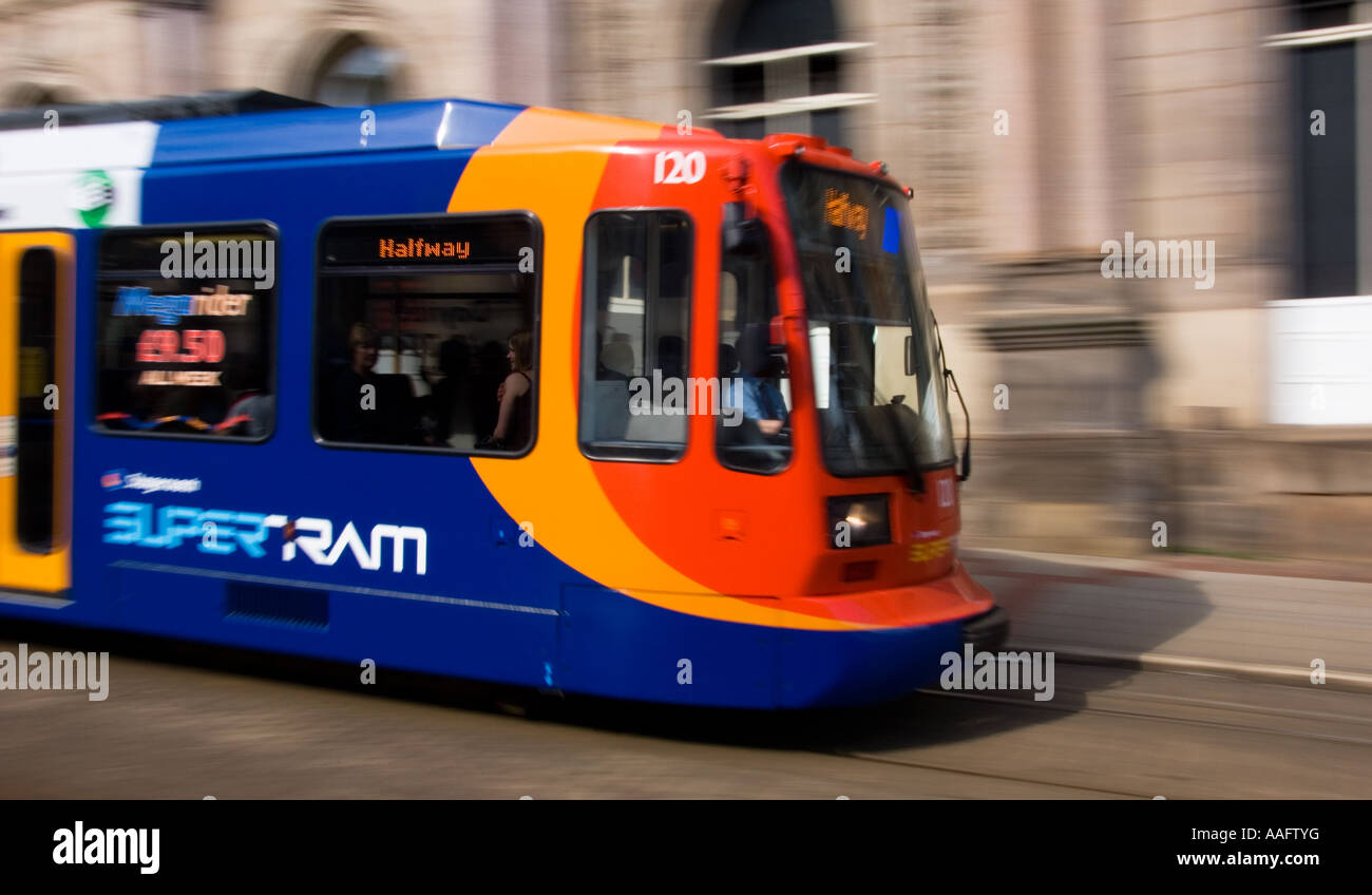 Supertram Sheffield South Yorkshire U K Stock Photo - Alamy