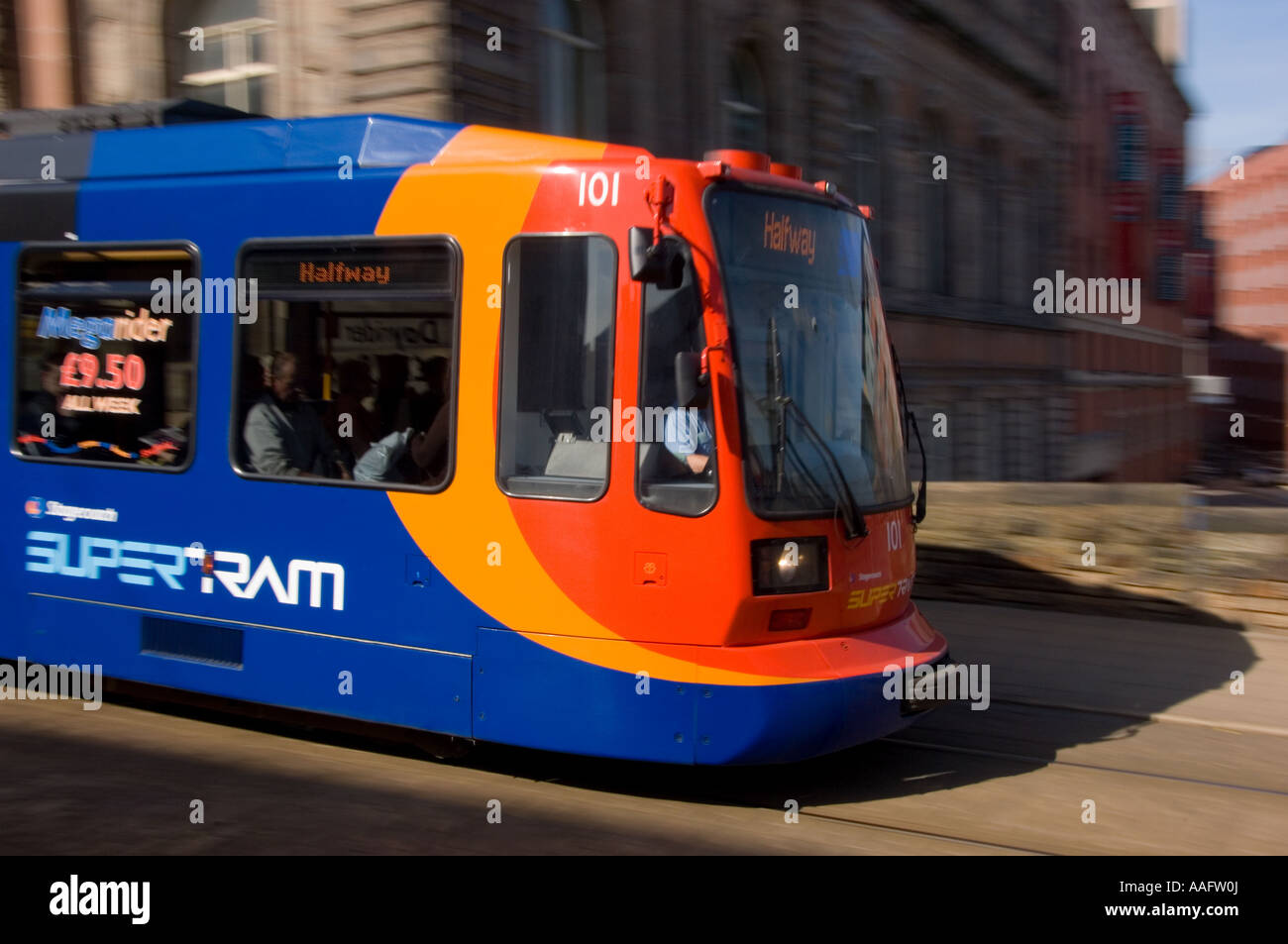 Sheffield tram train hi-res stock photography and images - Alamy