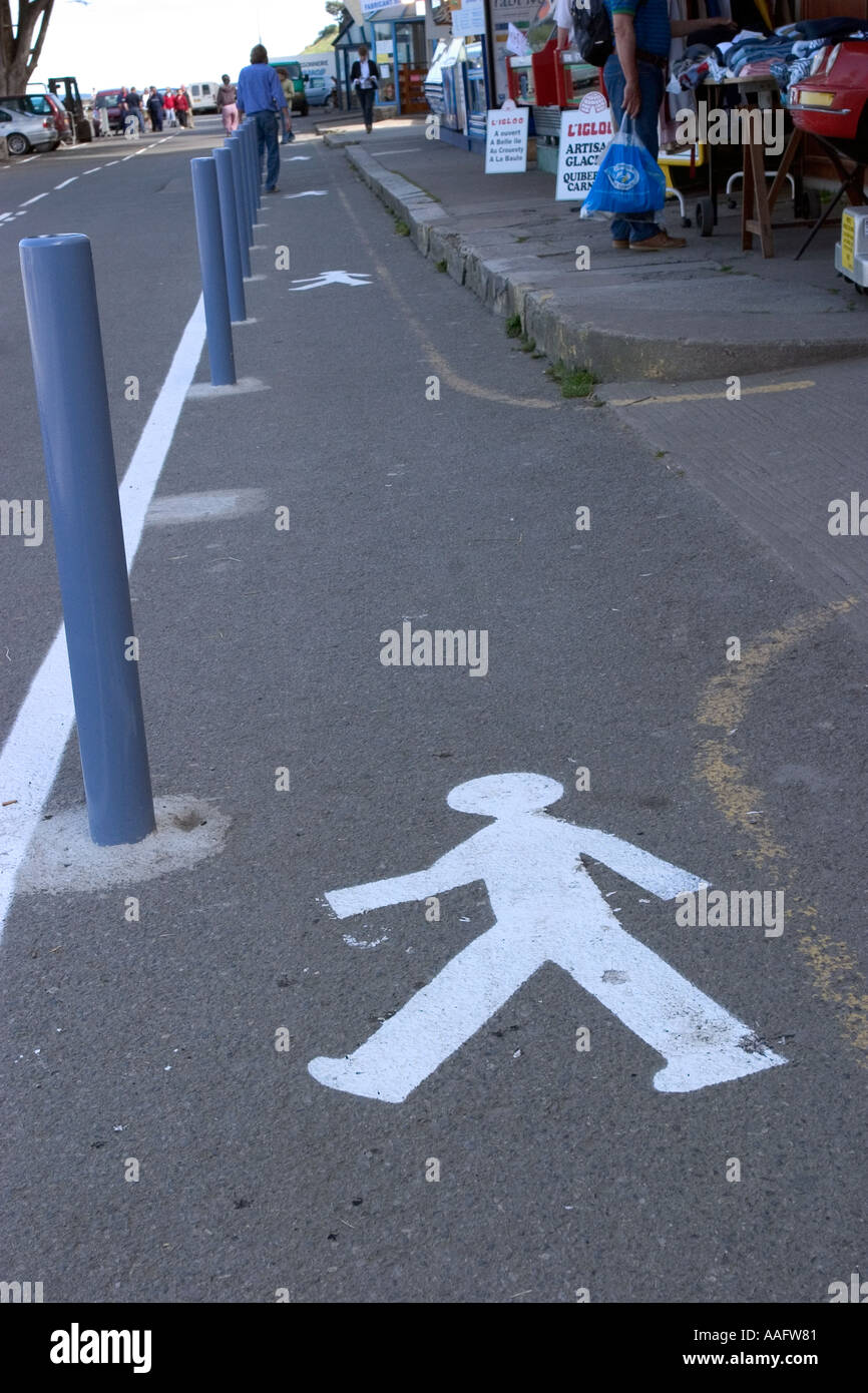 Pedestrian protected way paint on the street in france Stock Photo - Alamy