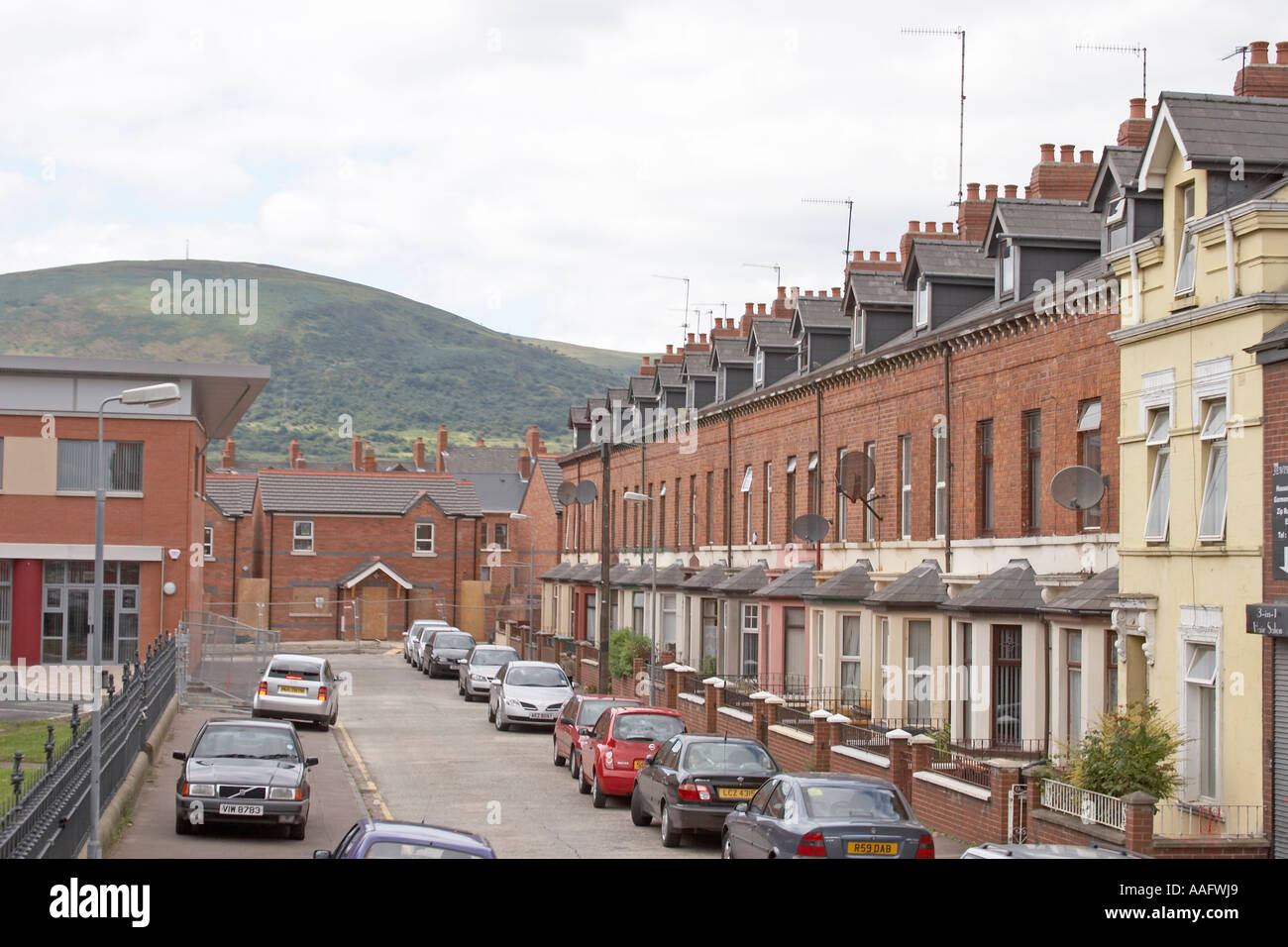 Residential street in City of Belfast Northern Ireland Ulster UK Stock ...