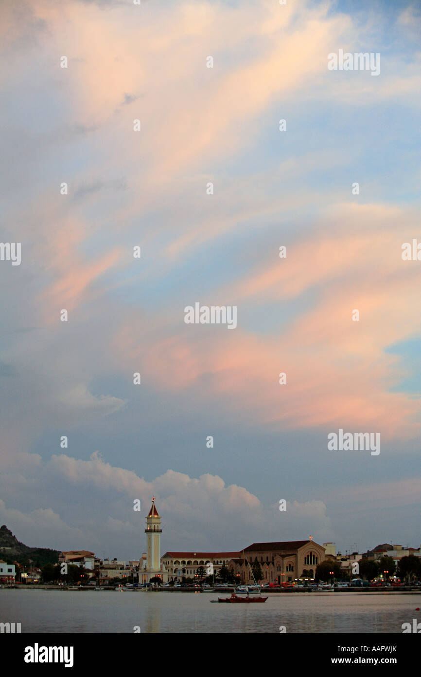 GREECE IONIAN ZAKYNTHOS ISLAND A VIEW OF ZANTE TOWN FROM ACROSS THE ...