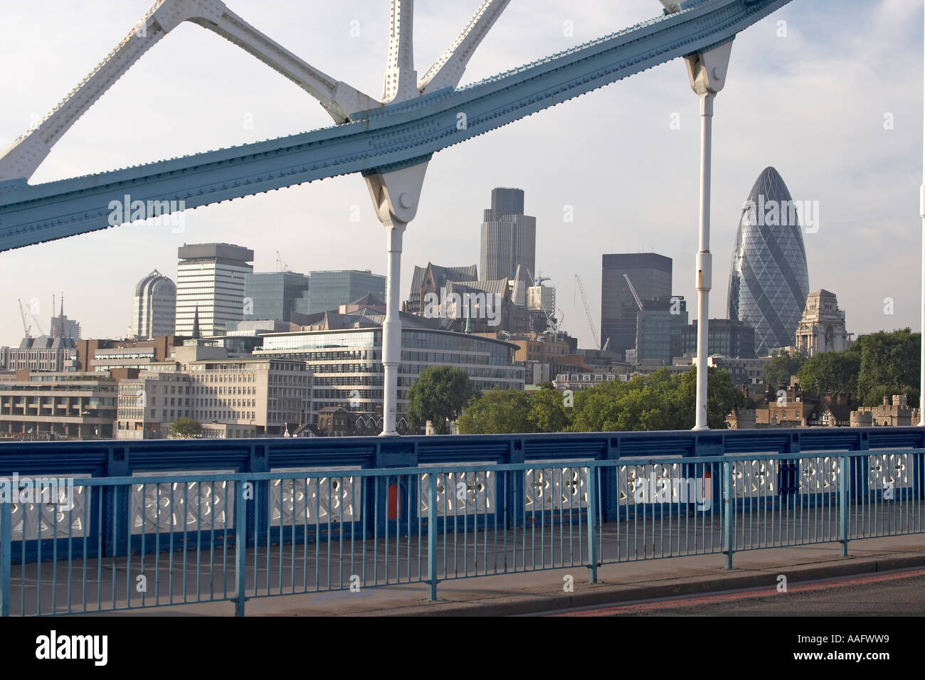 City of London EC3 and rivetted steelwork of Tower Bridge England Stock ...