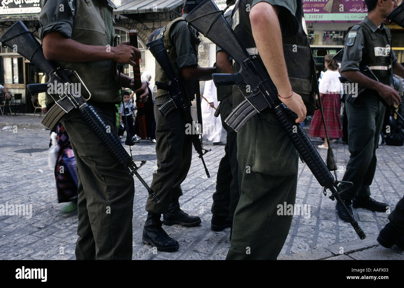 An Israeli soldiers around the old city Jerusalem Israel Stock Photo ...