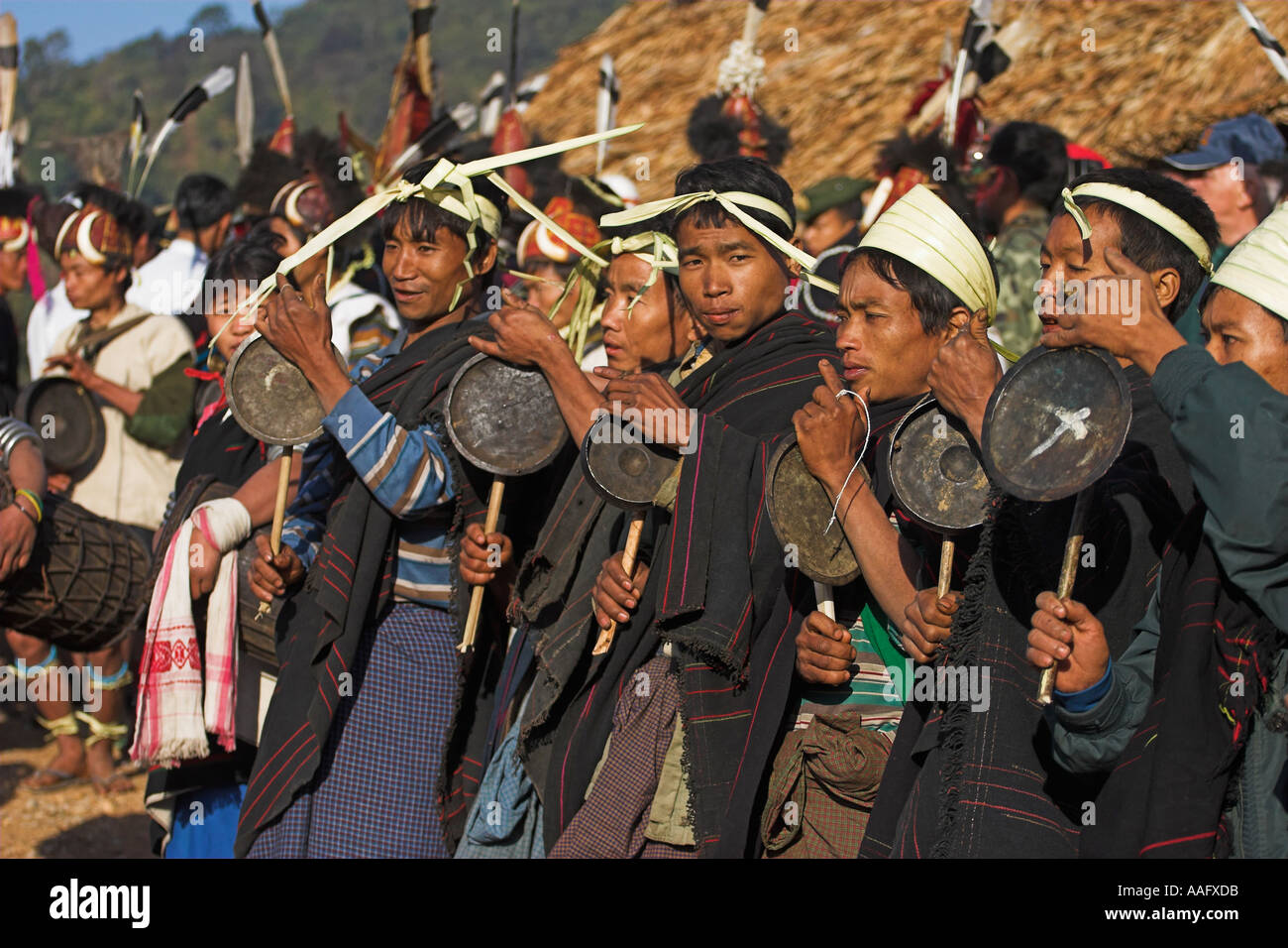 MYANMAR BURMA Sagaing Division Lahe village Naga New Year Festival Naga ...