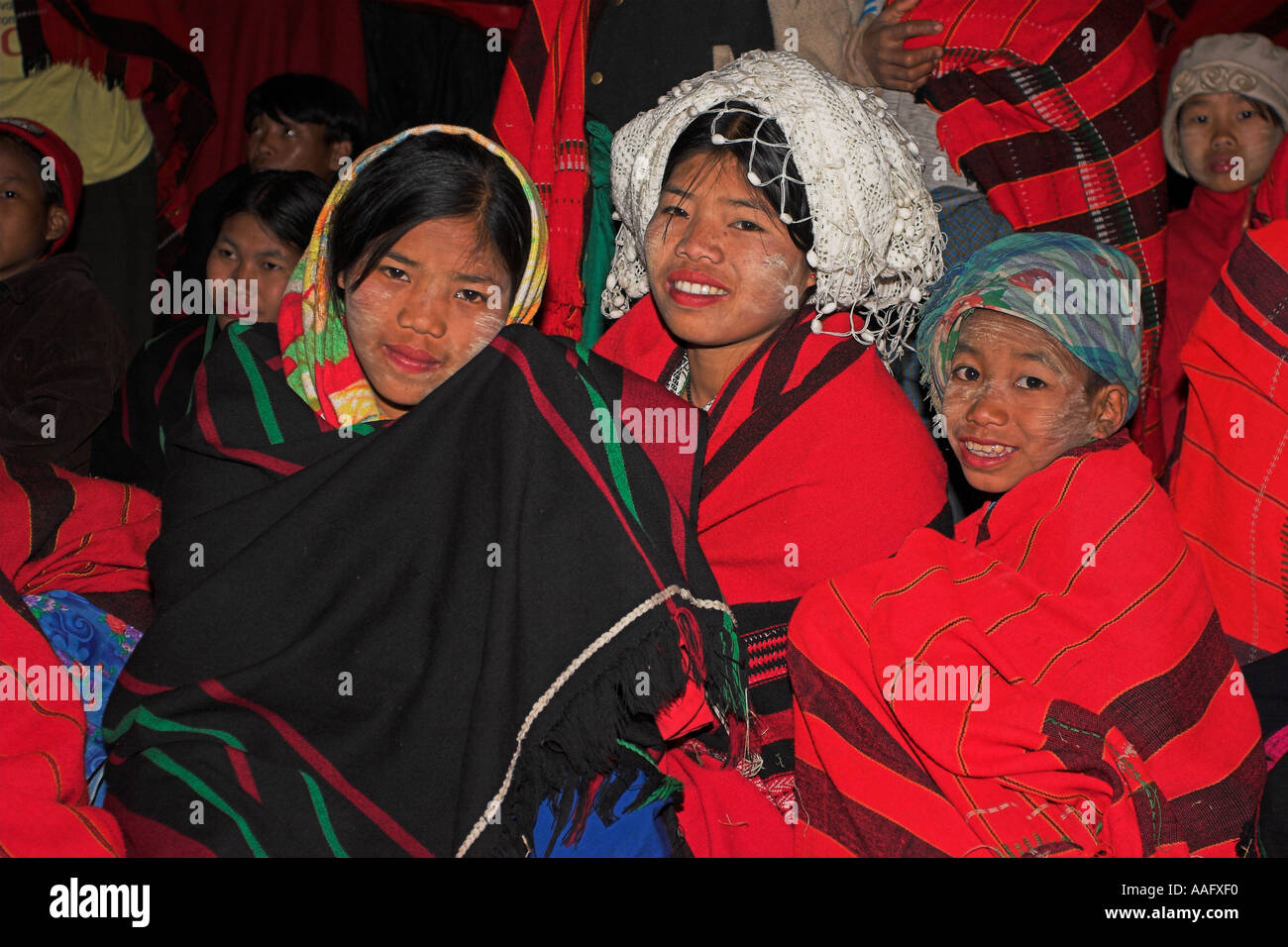 MYANMAR Naga New Year Festival Naga people wrapped up in traditional ...