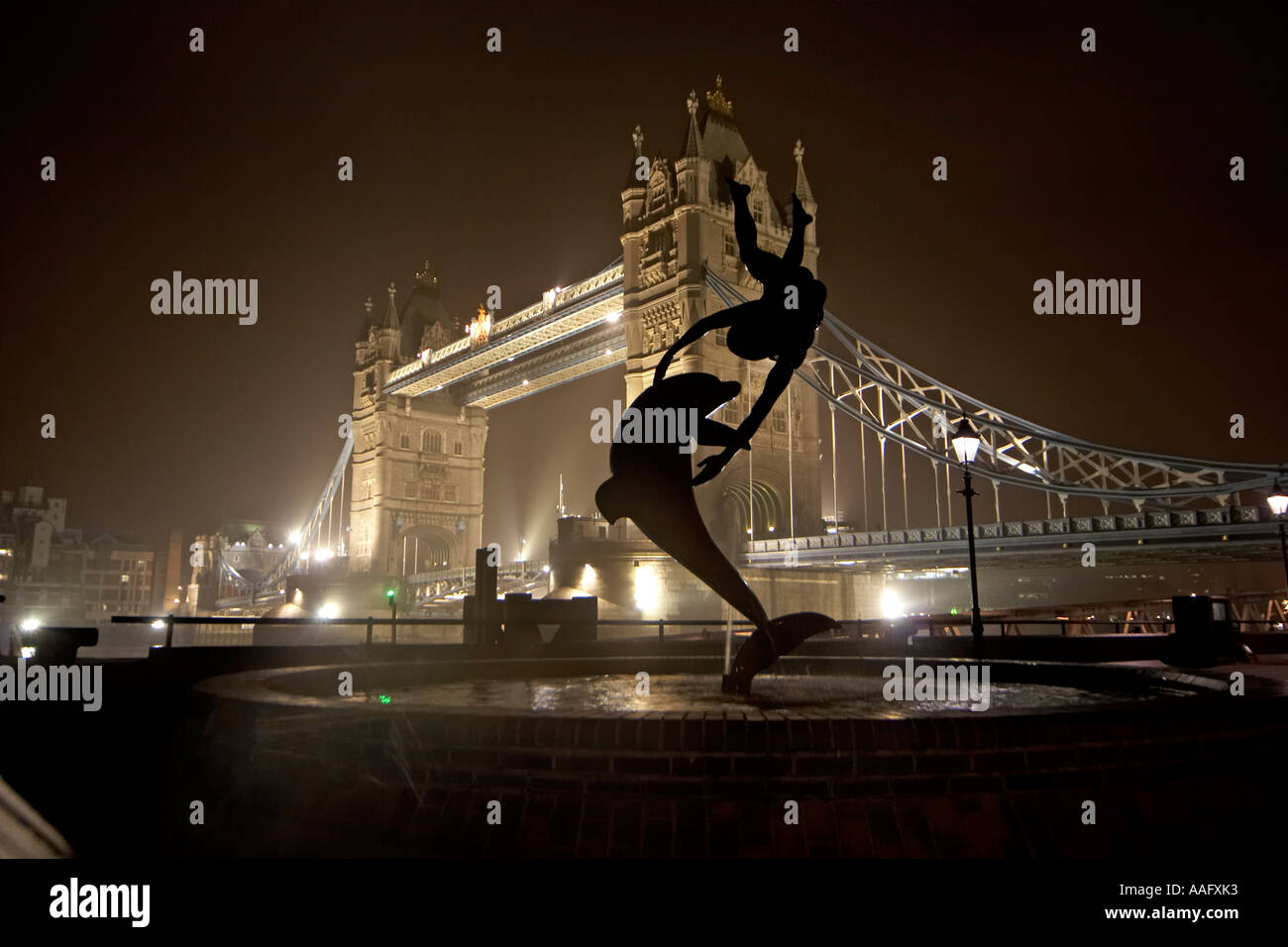 Girl With a Dolphin bronze sculpture by David Wynne 1973 Stock Photo ...