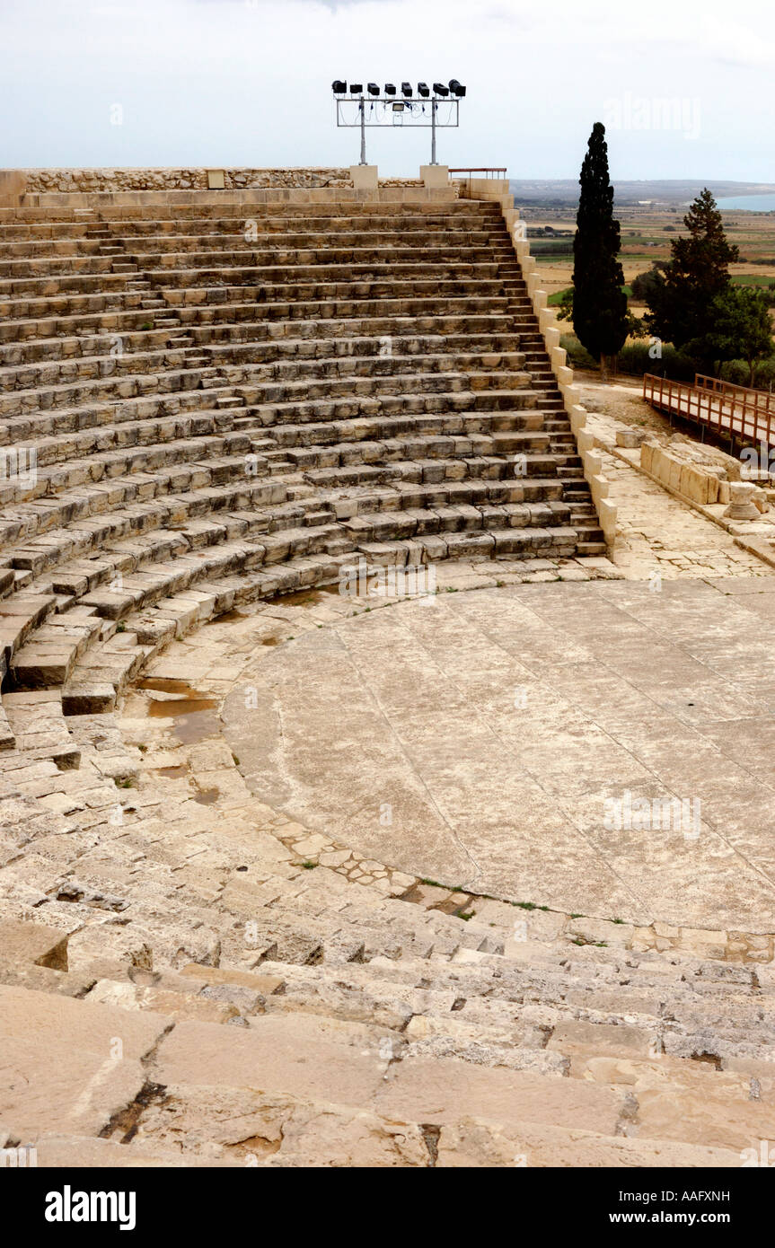Greco Roman Theatre at Kourion Archaeological Site in Cyprus ...