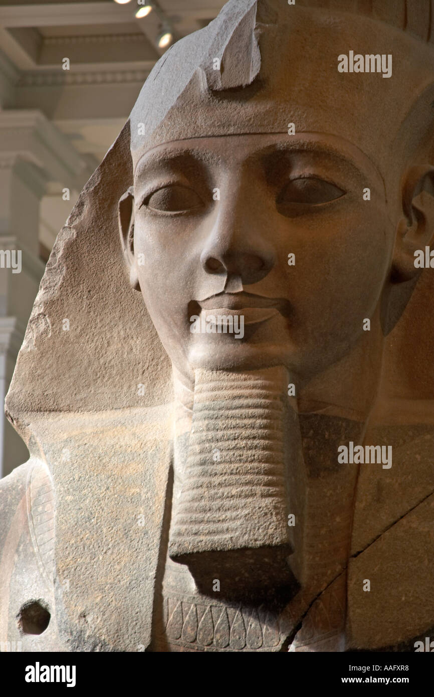 Granite ancient Egyptian statue of Rameses II about 1270 BC historic ...