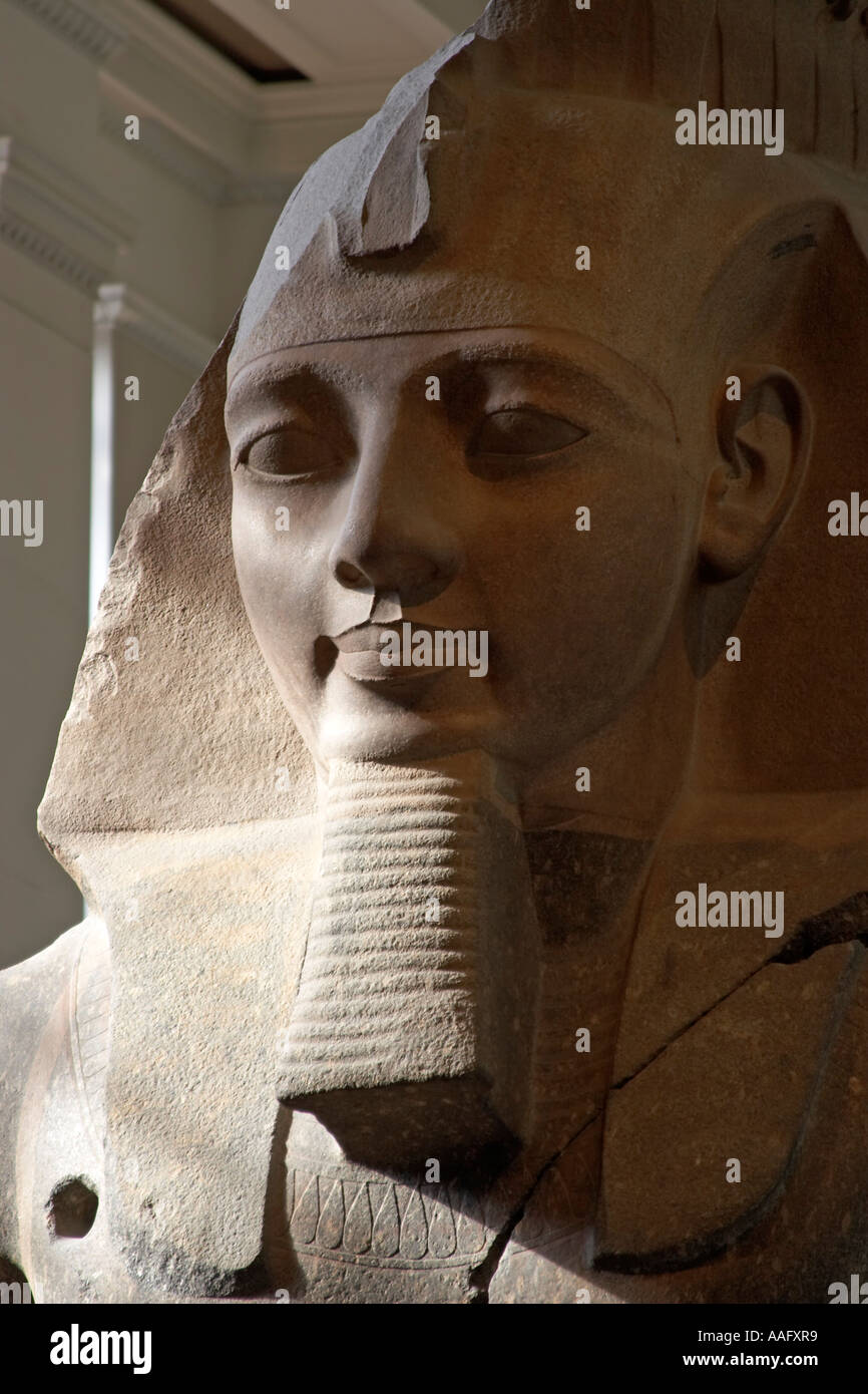 Granite ancient Egyptian statue of Rameses II about 1270 BC historic ...