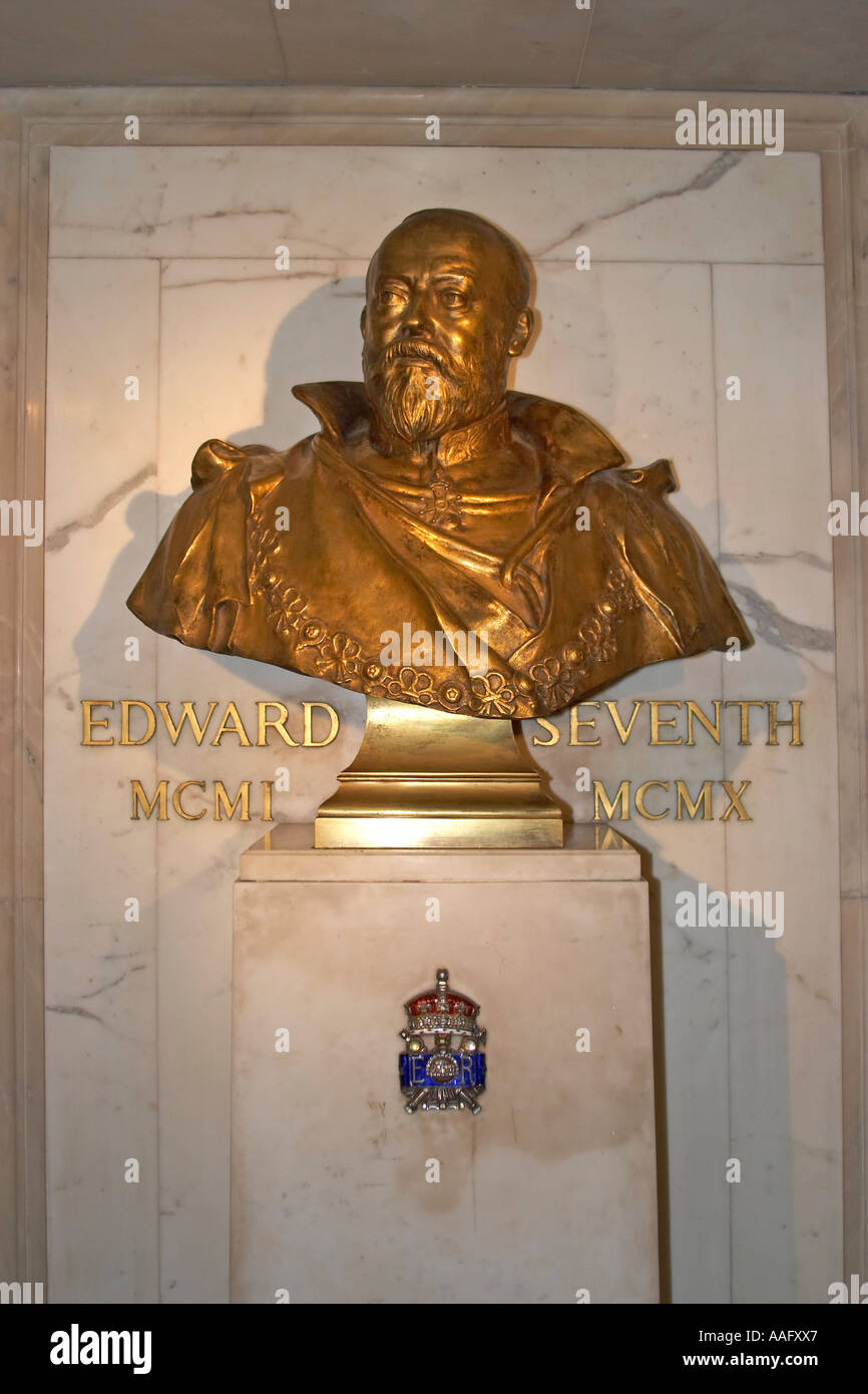 Bust of Edward VII Seventh on display in the British Museum Bloomsbury ...