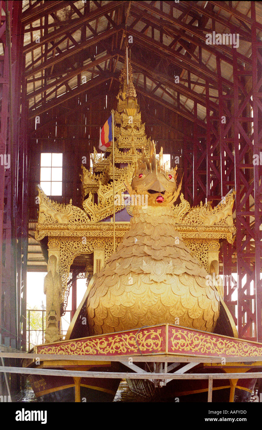 Ceremonial Barge Ywama Inle Lake Myanmar Burma Stock Photo - Alamy