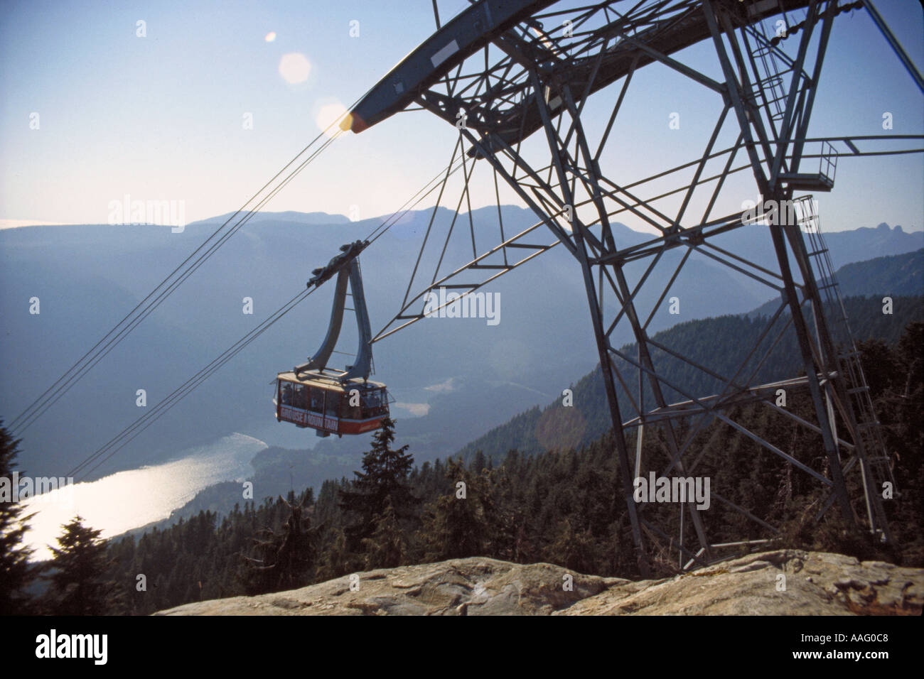 Cable car Grouse Mountain skyride Vancouver BC Canada Stock Photo - Alamy