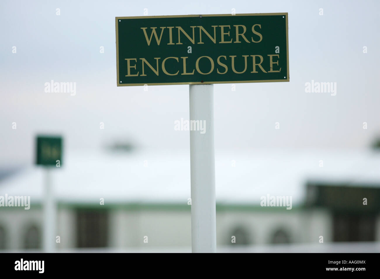 Winners enclosure signs at Towcester racecourse UK Stock Photo - Alamy