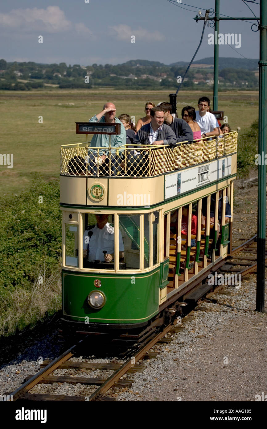 Seaton tramway, Seaton, Devon, England Stock Photo - Alamy